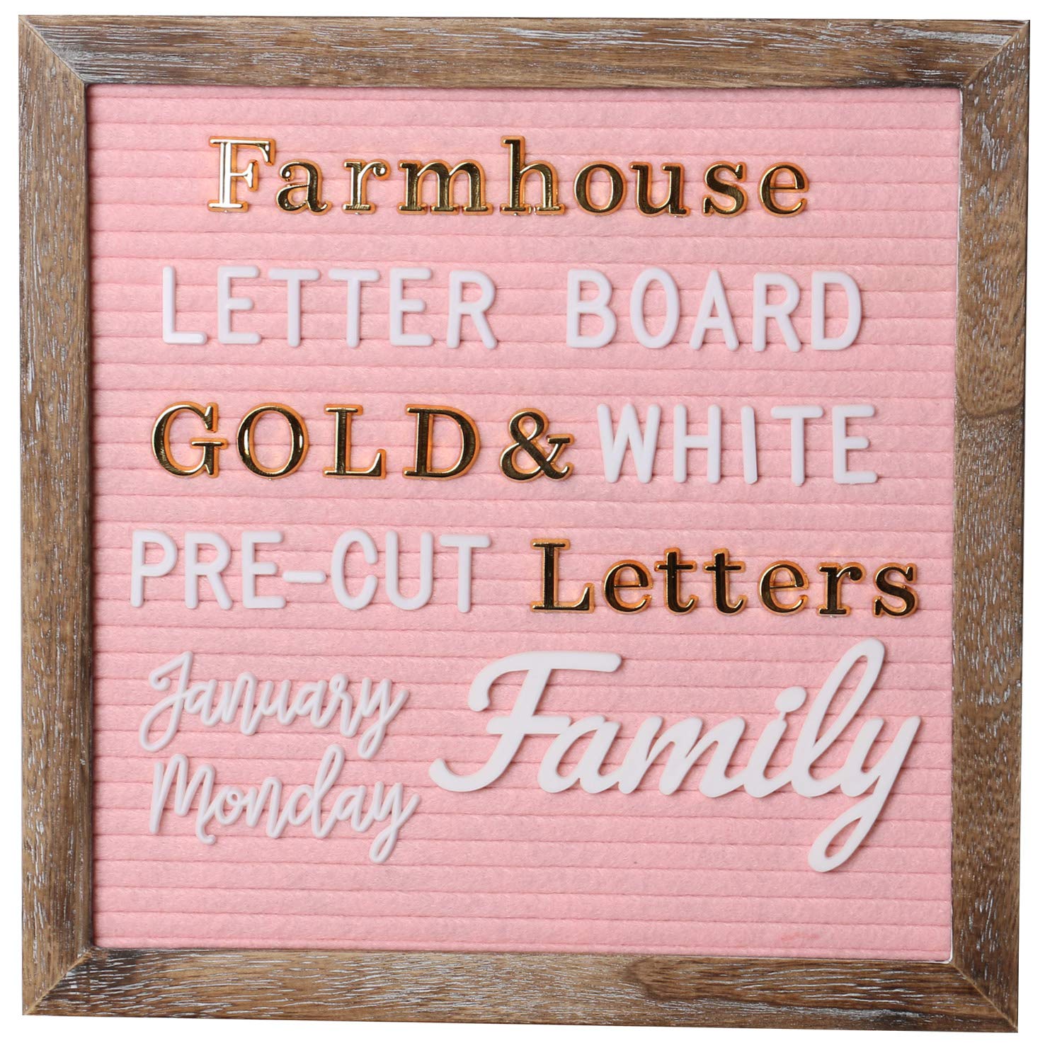 Amazon.com: Rustic Felt Letter Board 10x10in Changeable Letter Board ...