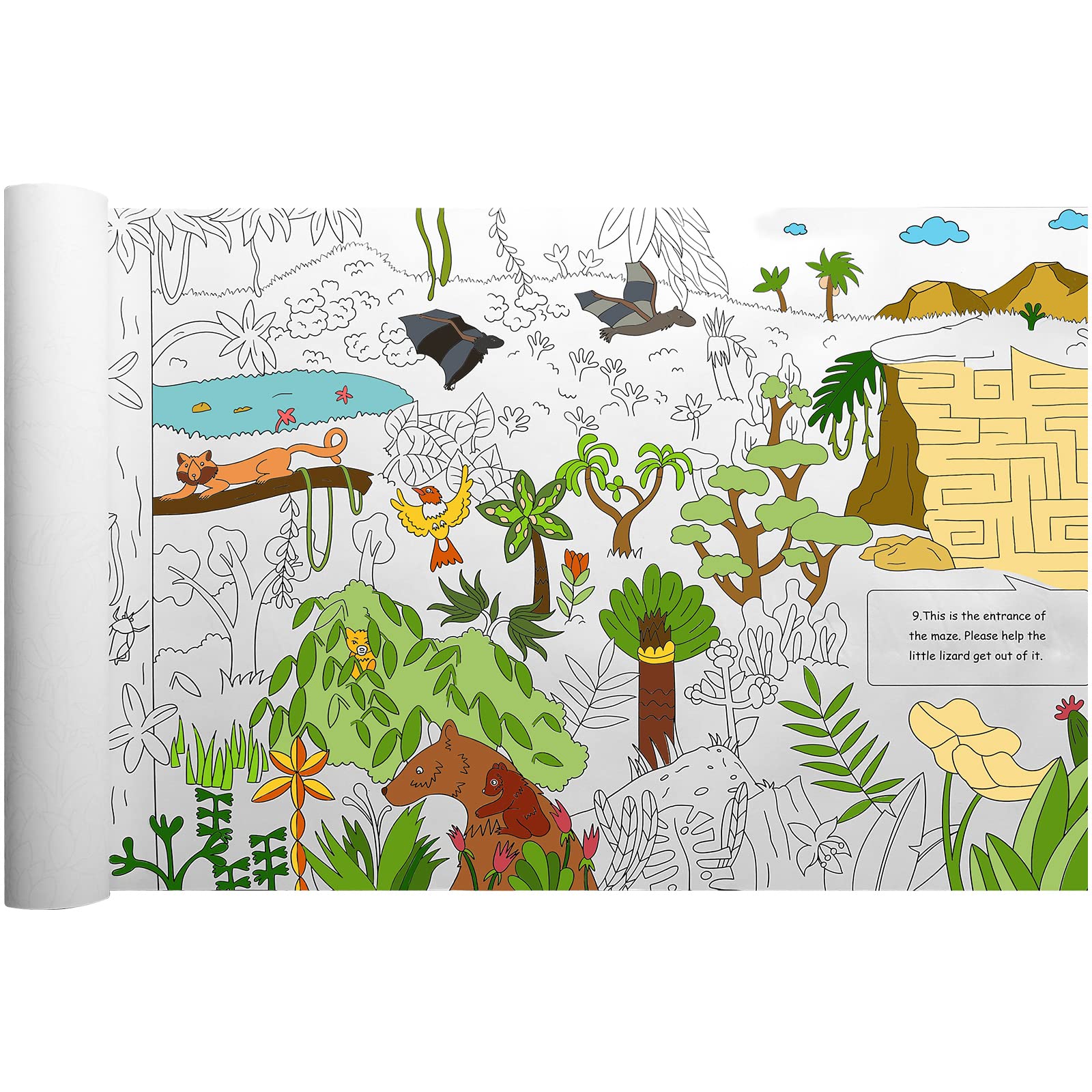 Buy Large Coloring Animals Giant Coloring Project Jumbo Coloring Book ...
