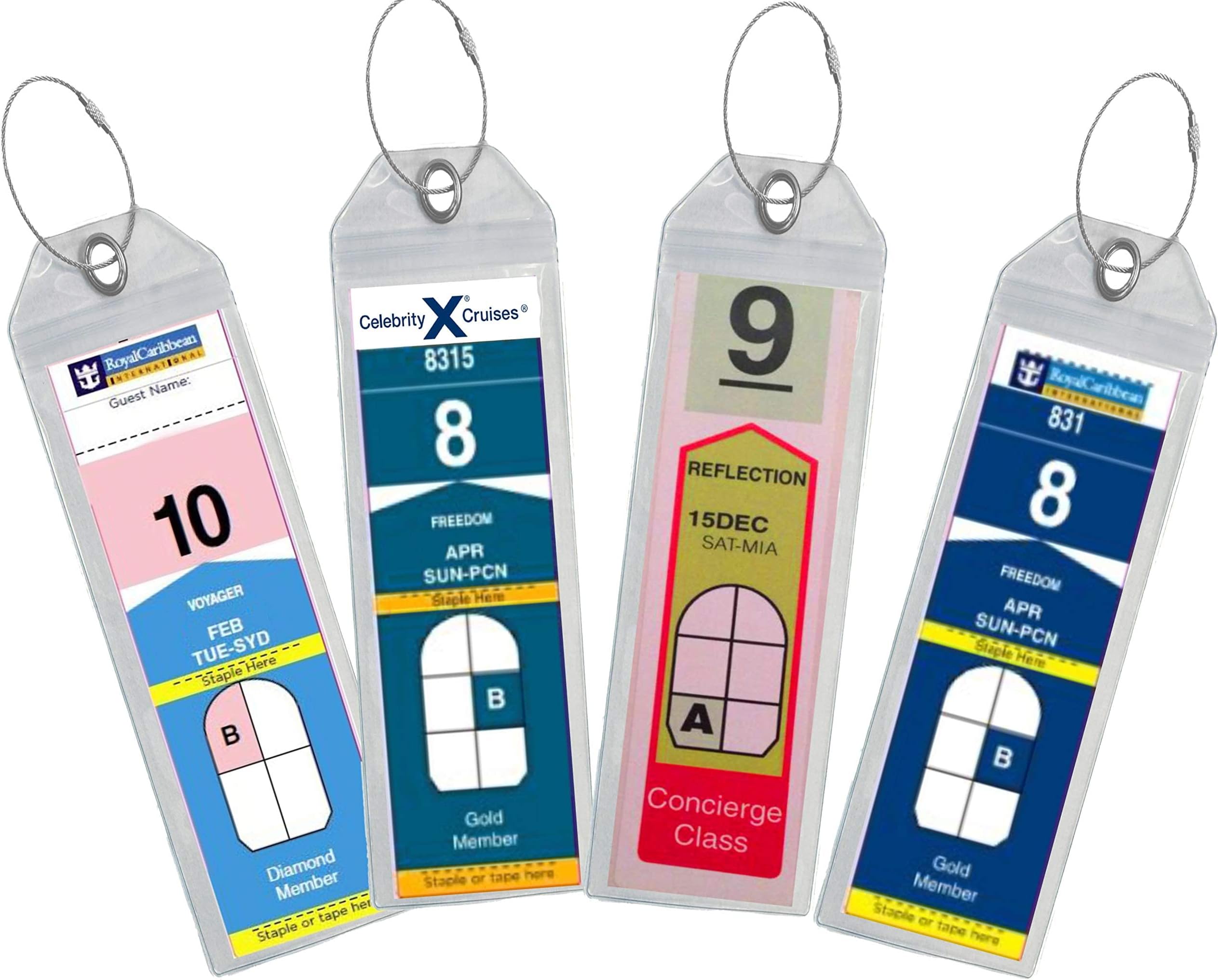 Marella (TUI) Cruise Luggage Tag Holders [4 Pack] – Waterproof, Durable ...