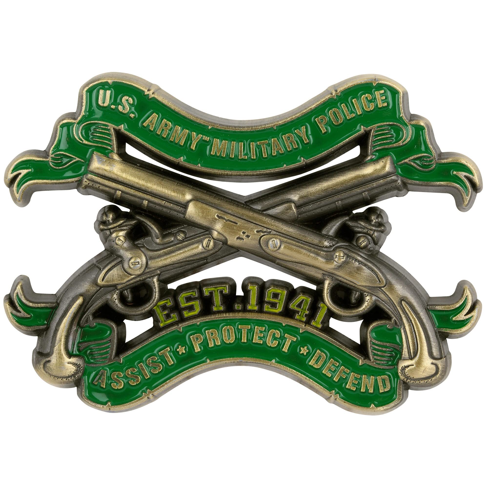 Amazon.com: U.S. Army Military Police MP Banner Challenge Coin : Office ...