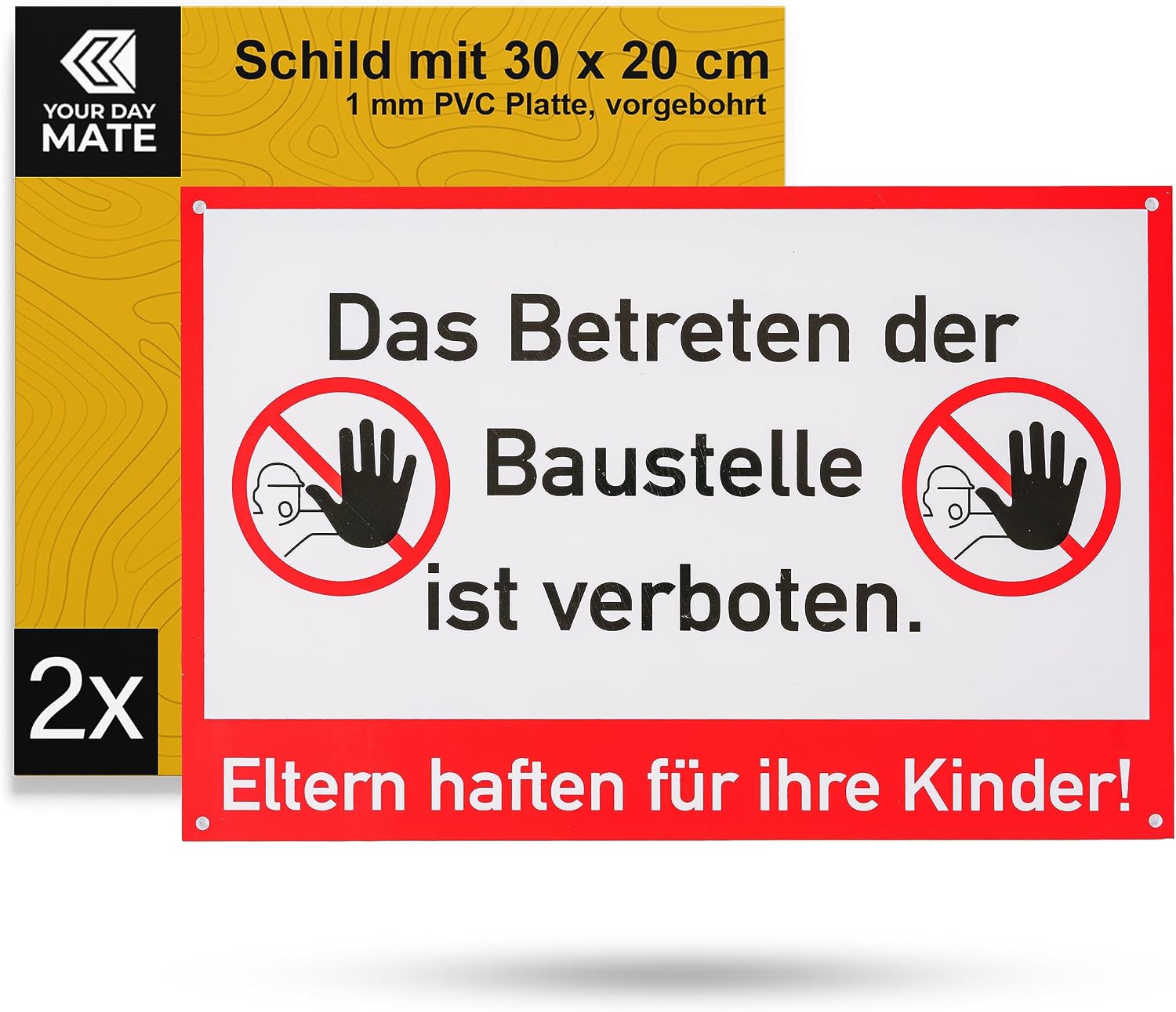 Hinweisschild betreten der baustelle verboten elter haften für ihre ...