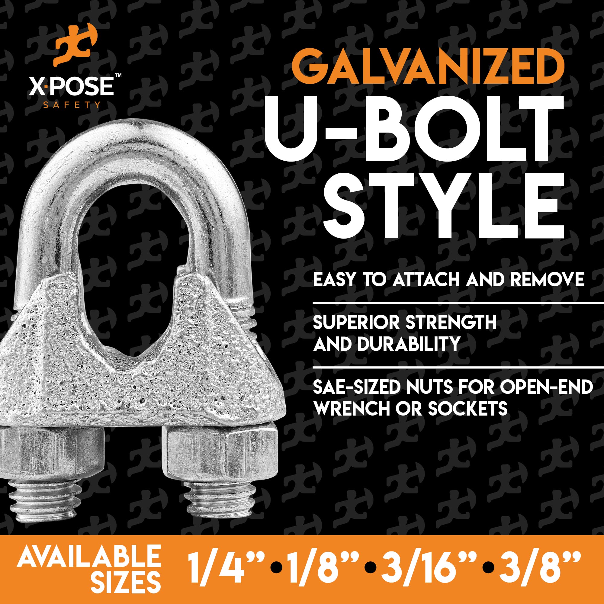 Snapklik.com : Wire Rope Clamp For Stainless Steel Wire Rope - 3/8 ...