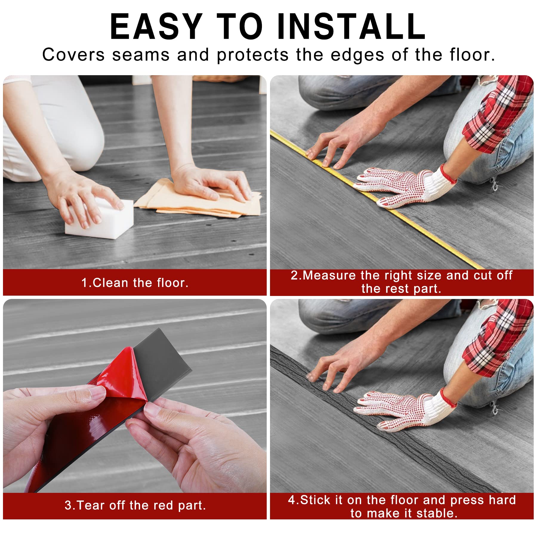 Snapklik.com : TolanBt 5 Foot Floor Transition Strip Self Adhesive ...