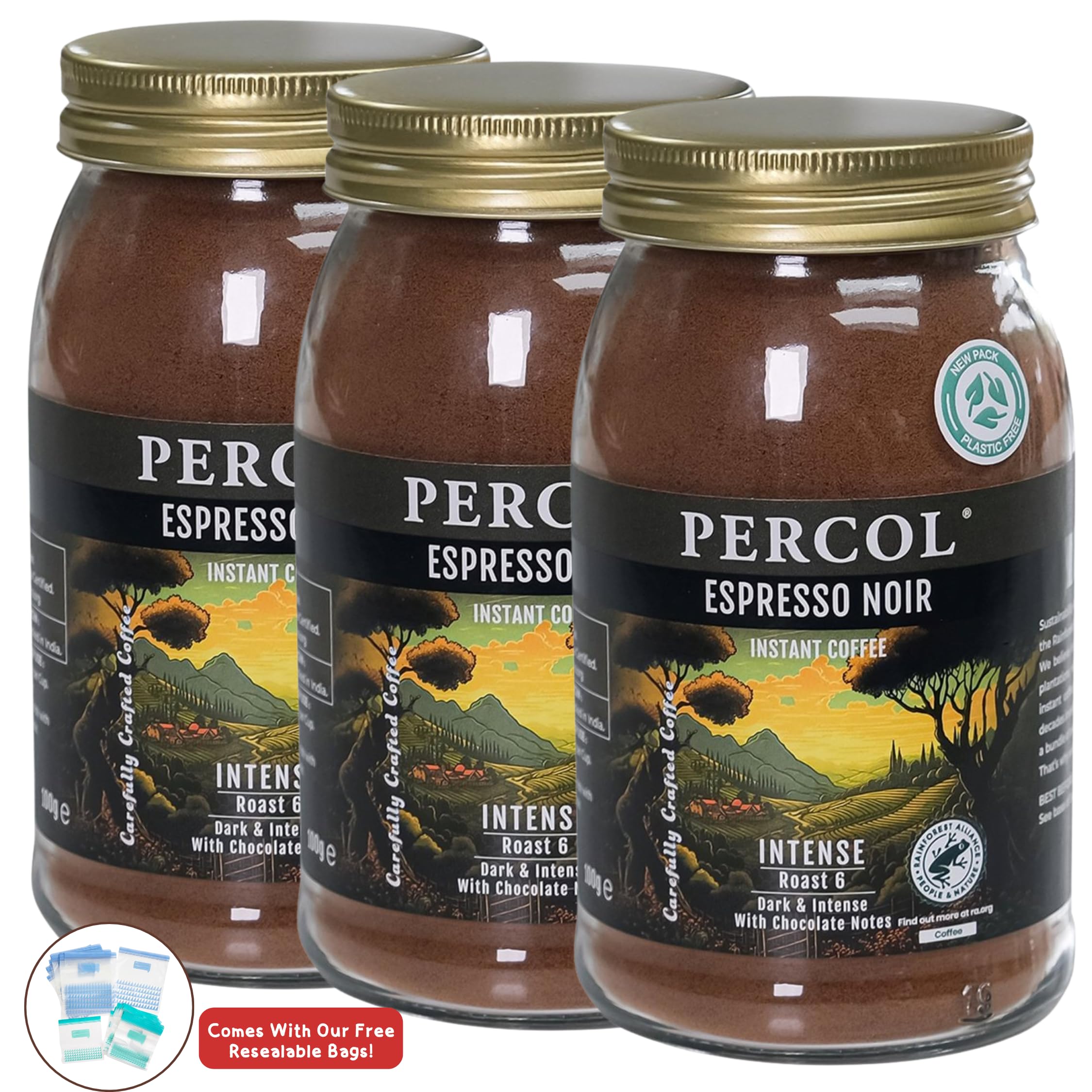 Percol Espresso Instant Coffee 100g x3 : Amazon.co.uk: Grocery