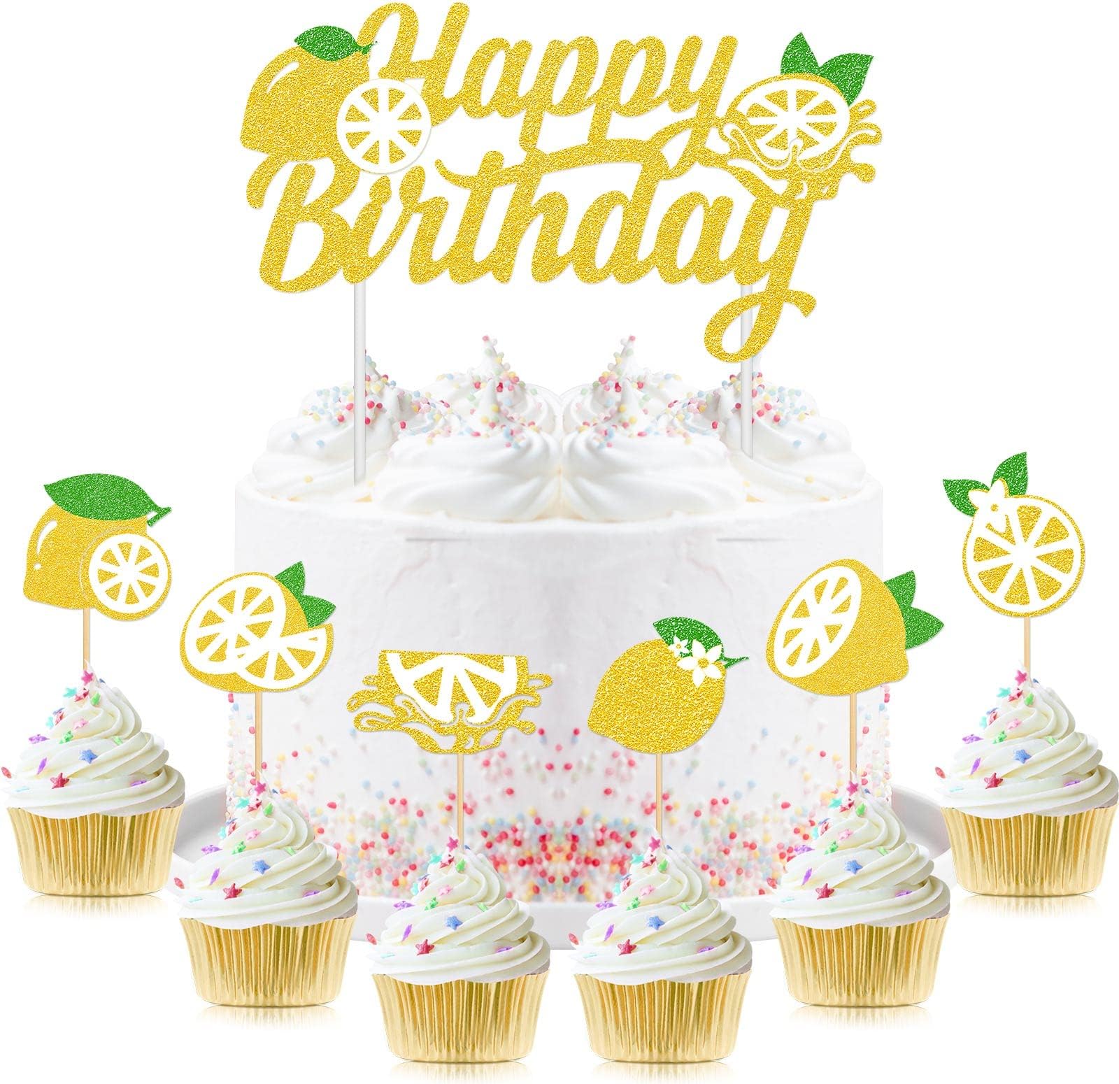 Amazon.com: 43 Pcs Lemon Birthday Party Decorations Lemon Happy ...