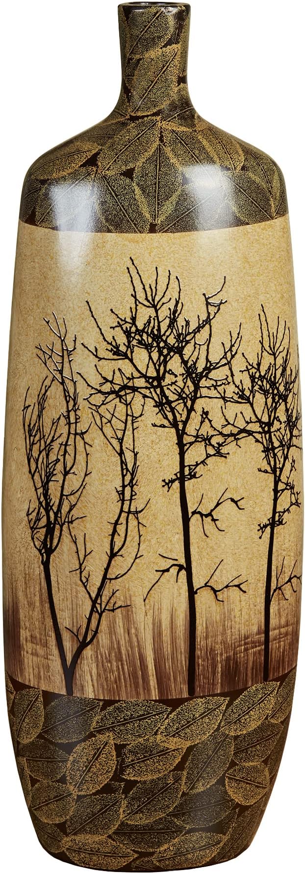 Amazon.com: Deco 79 Polystone Decorative Vase Centerpiece Vase with ...