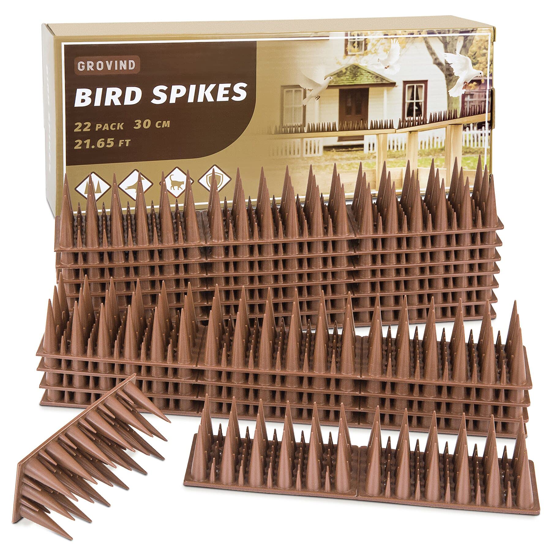 Grovind 21 6 FT Bird Spikes For Small Birds Cats Raccoons And Dogs Grovind 21 6 FT Bird Spikes For Small Birds Cats Raccoons And Dogs