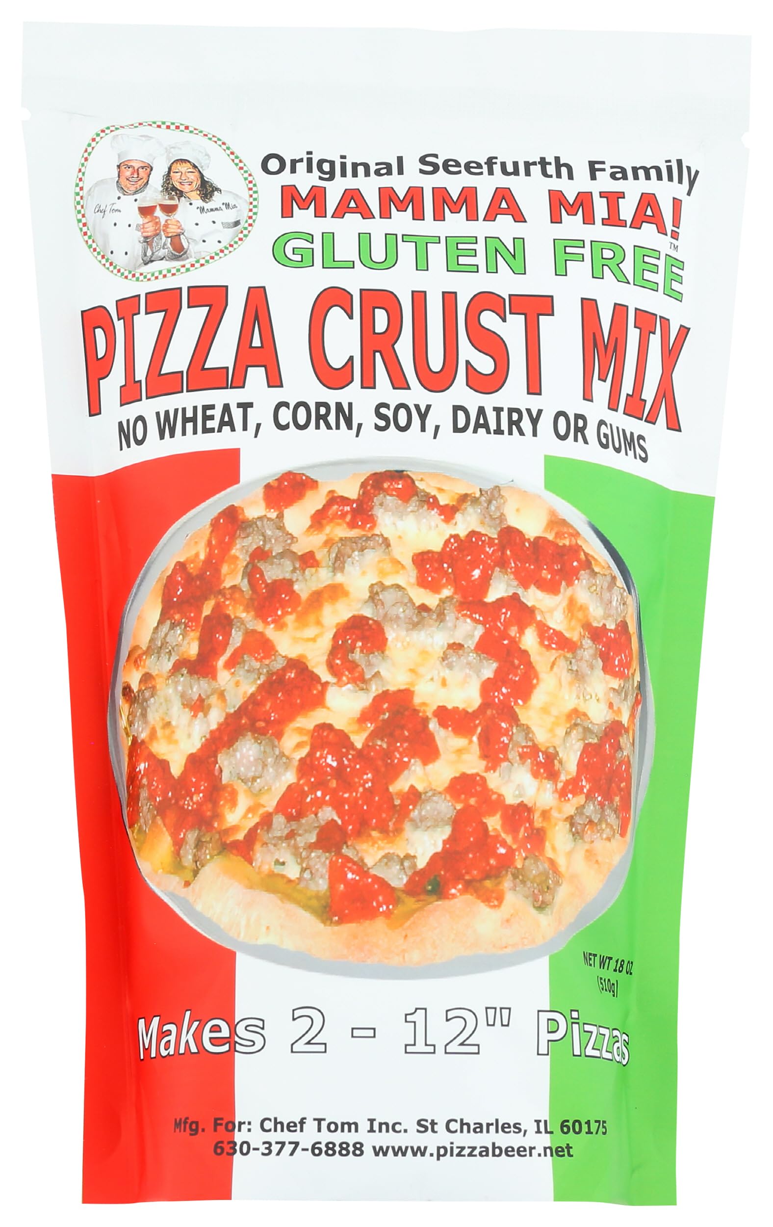 Amazon.com: MAMMA MIA Pizza Beer Crust Mix, 18 OZ : Grocery & Gourmet Food