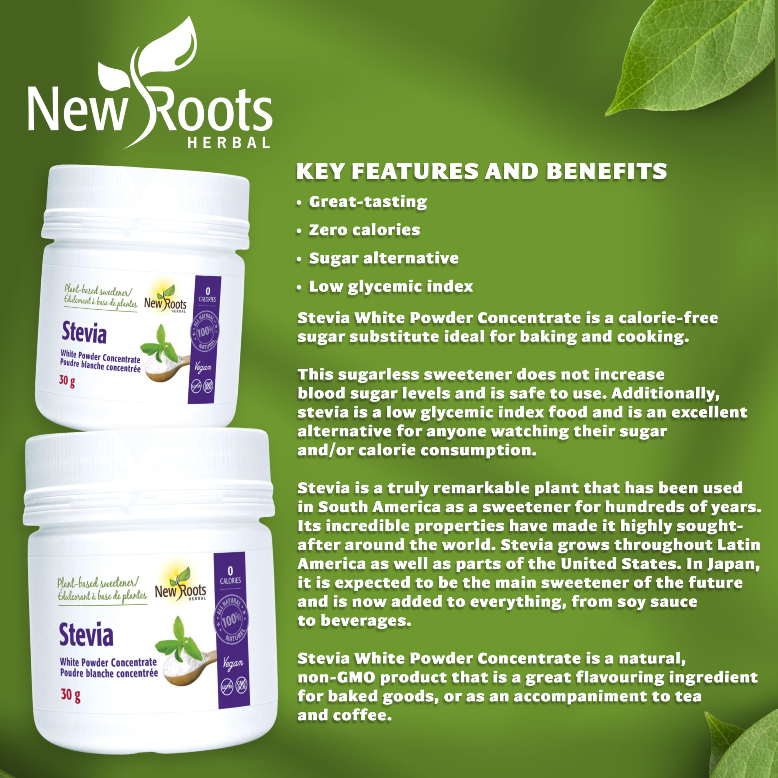 Stevia Ingredients Organic Stevia Leaf Extract Sweetener Packets