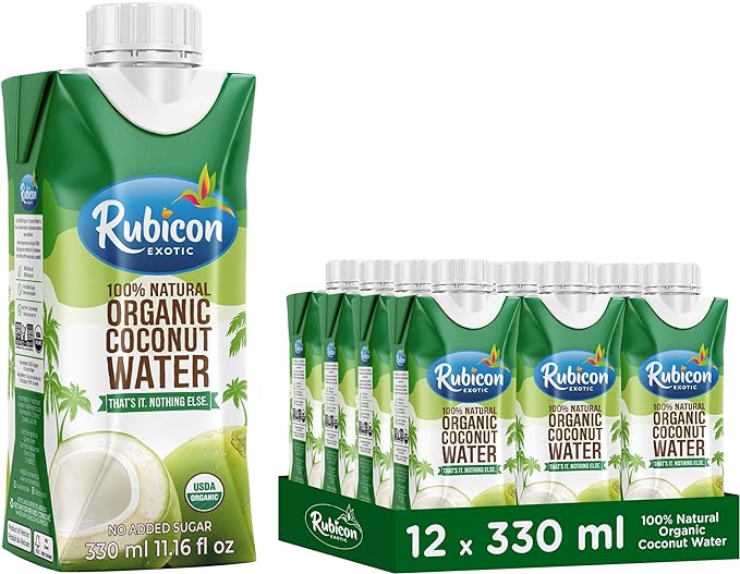 Rubicon 100% Natural Organic Coconut Water Refreshing Hydration.