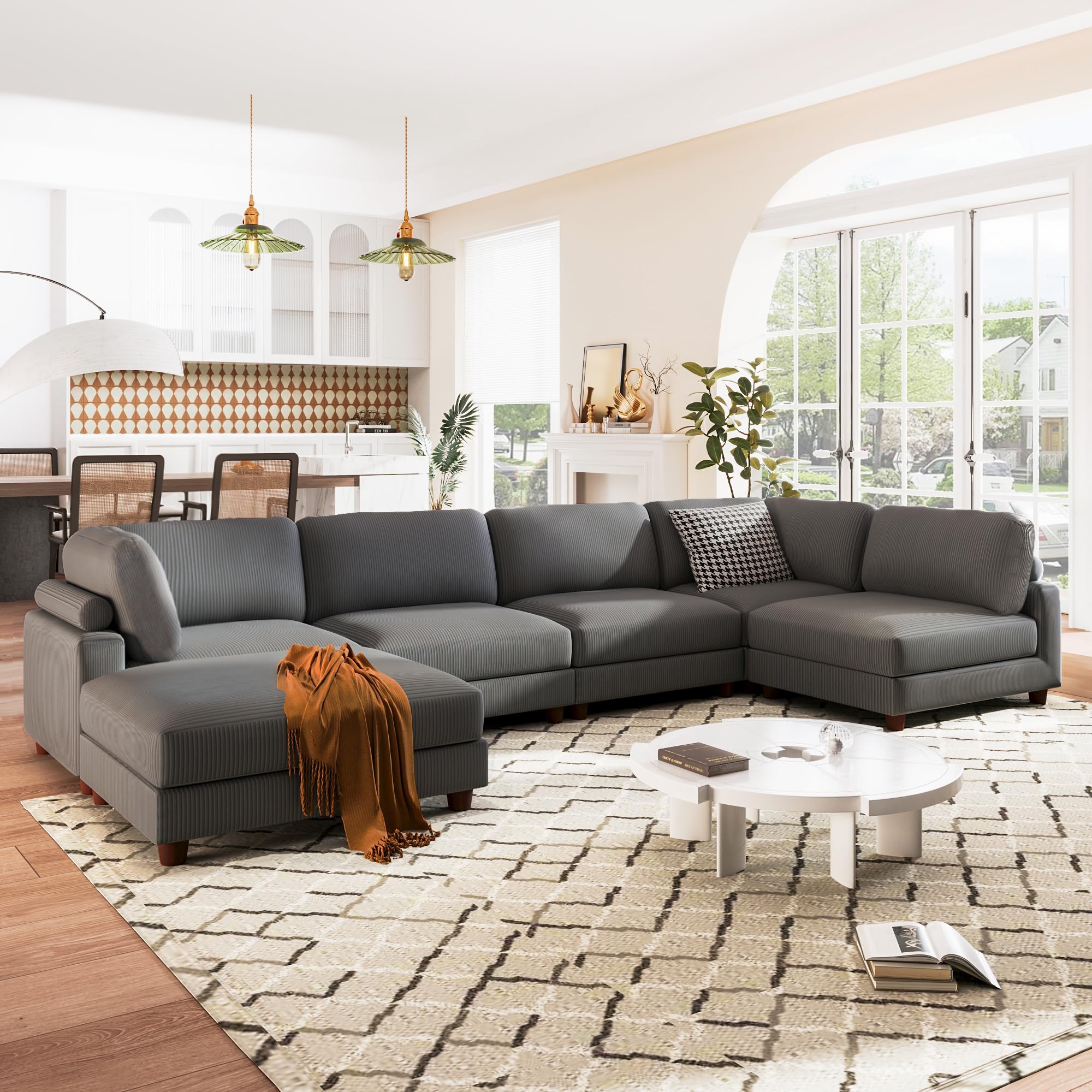 Amazon.com: Free Combination Convertible Modular Sectional Sofa with ...