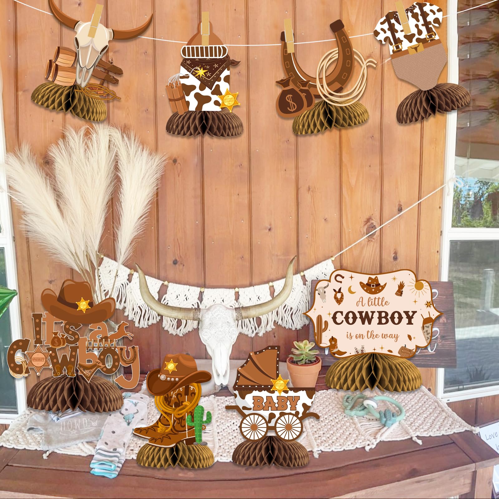 Cowboy Baby Shower Centerpieces