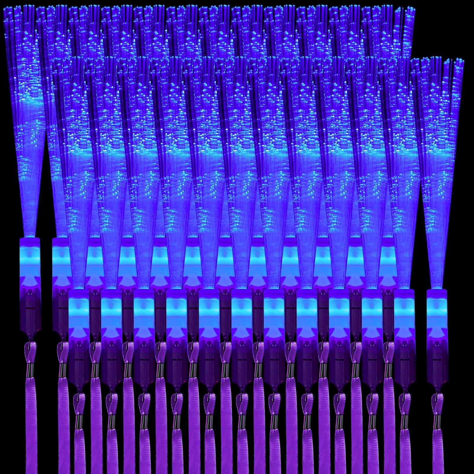 Amazon.com: Zhanmai 24 Pieces Upgraded Glow Fiber Wands Sticks LED ...