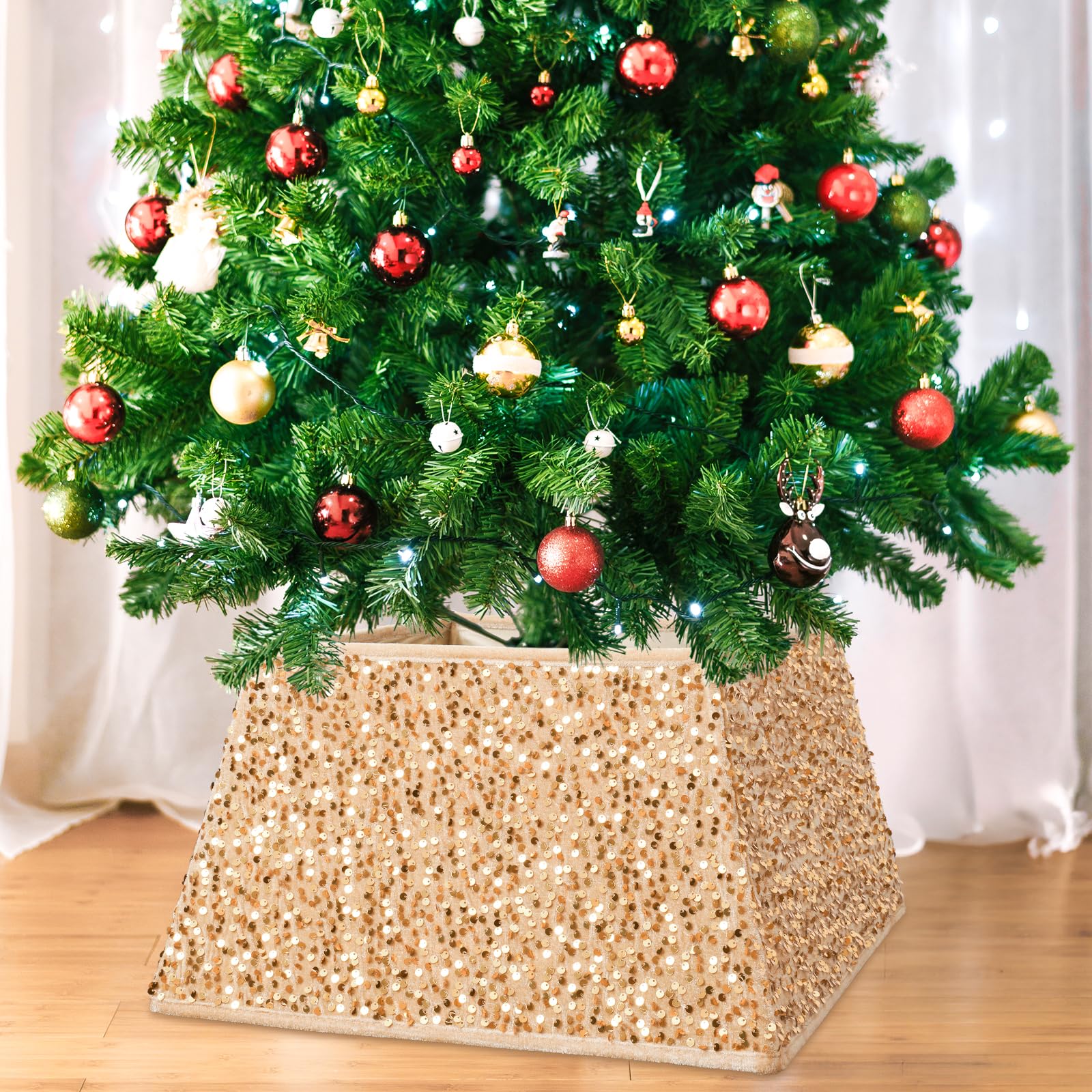 Amazon.com: TBD DECOR Christmas Tree Collar for Artificial Trees ...