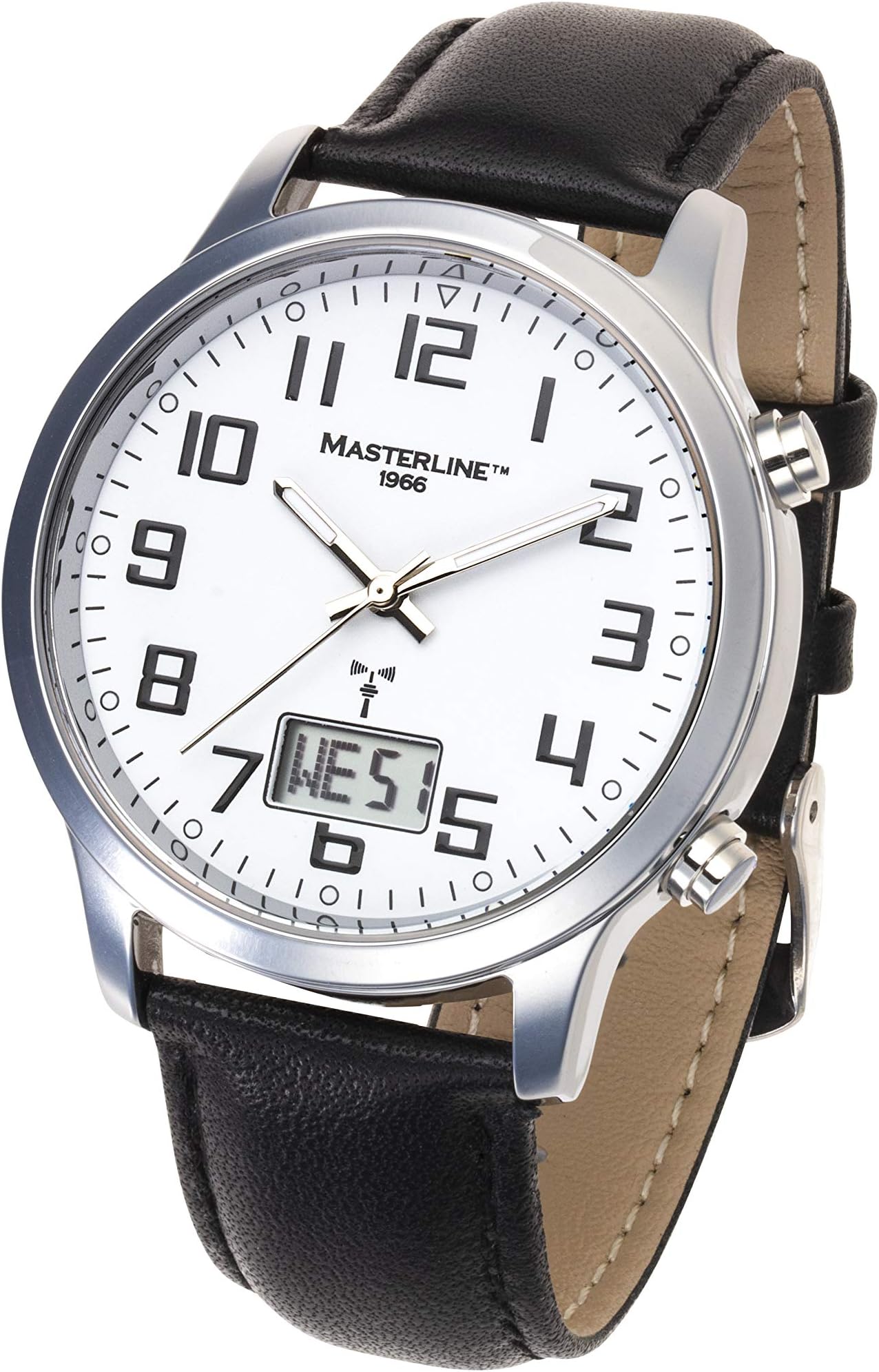 Master Time Funk Quarz Herren Uhr Analog-Digital mit Leder Armband MTGA ...