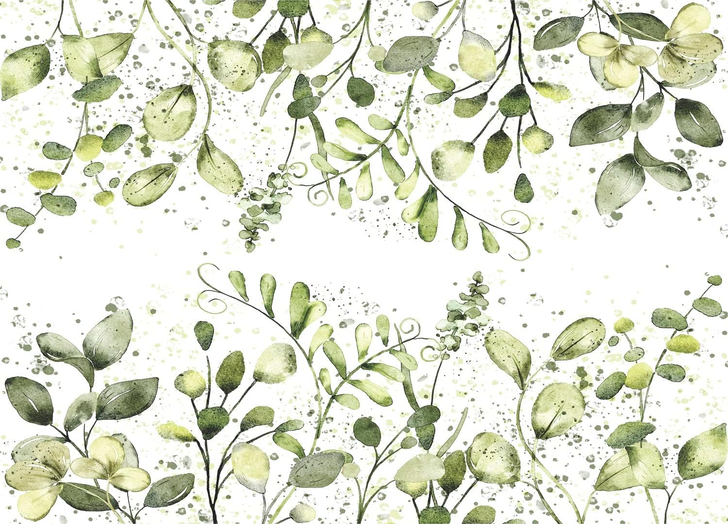 Amazon.com: Greenery Border Rice Paper, 11.5 x 16 inch - 3 Sheets ...