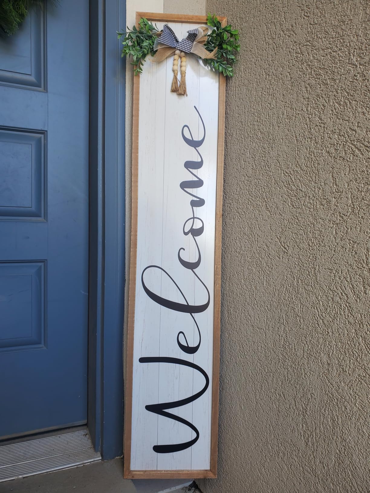 $10/mo - Finance Welcome Sign for Front Porch Standing 45"X9" Large ...