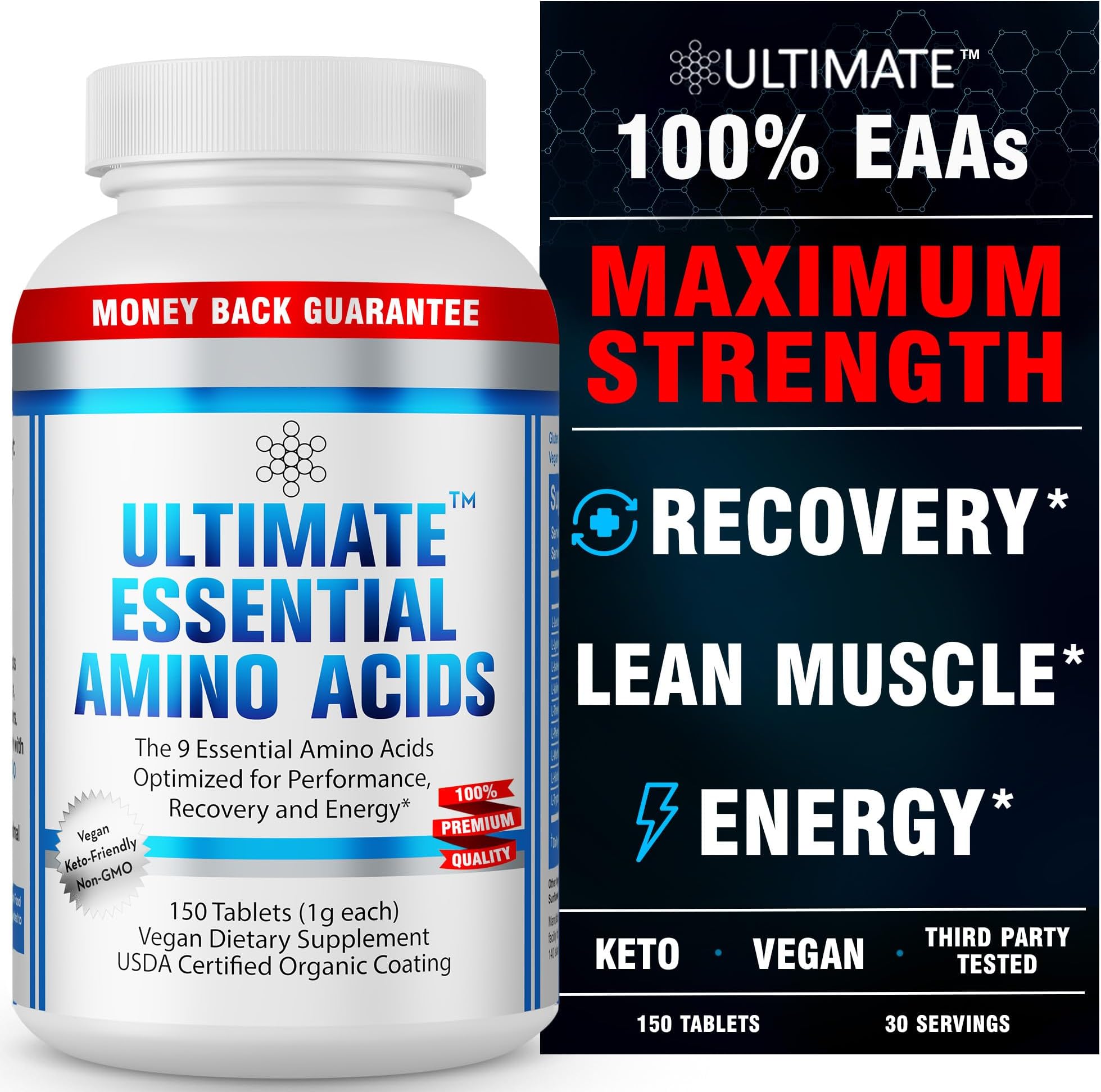 Amazon.com: Ultimate 100% Essential Amino Acid Supplement - 150 Easy-to ...
