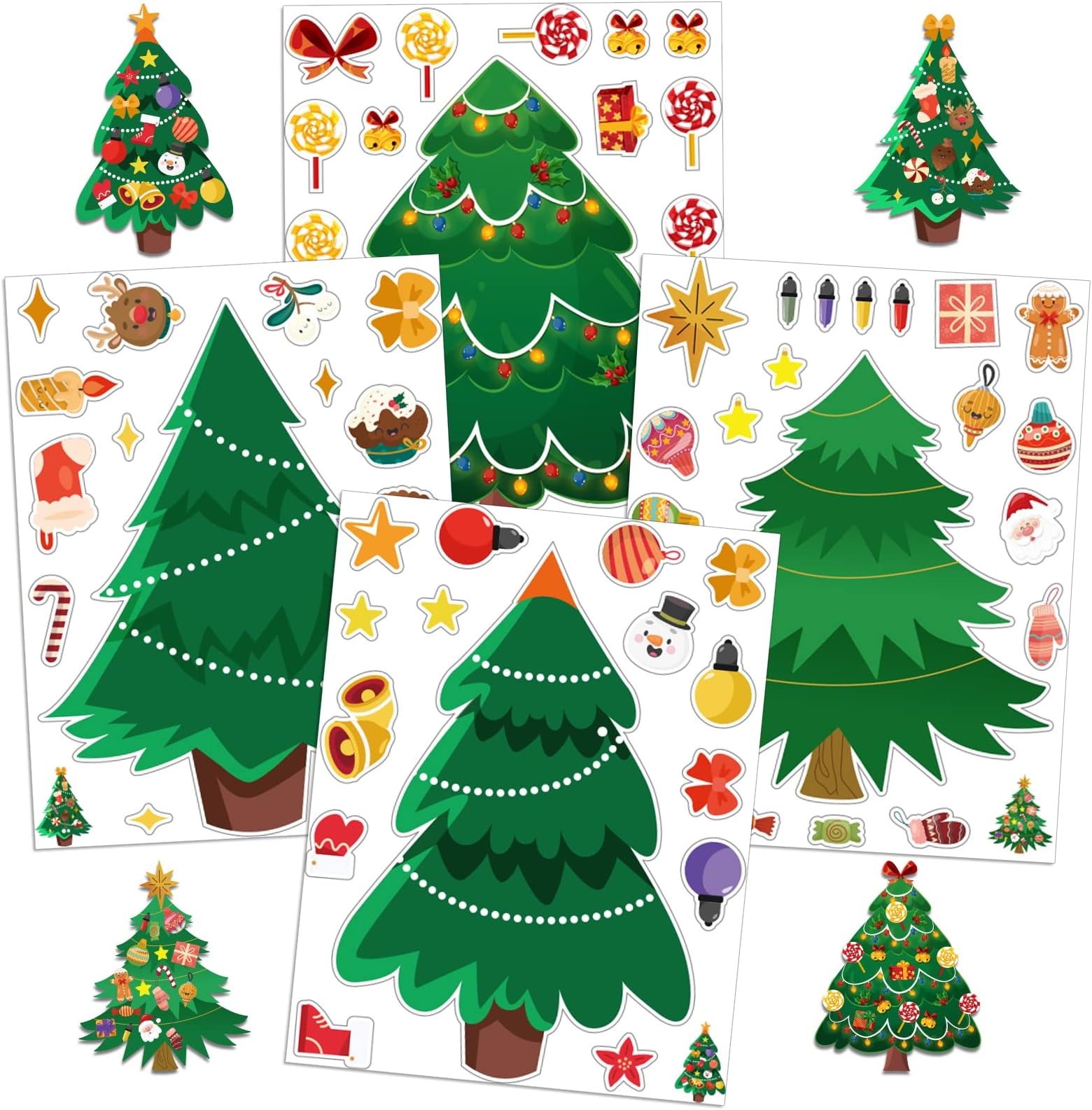 Amazon.com: Aowplc 48 Sheets Make-a-Face Animal Stickers Mix and Match ...