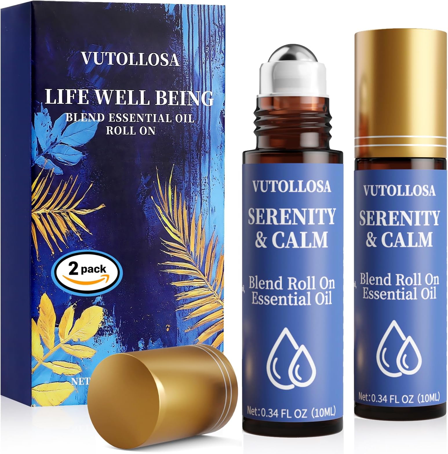 Amazon.com: 2-Packs Serenity & Calm Essential Oil Roll On-100% Natural ...