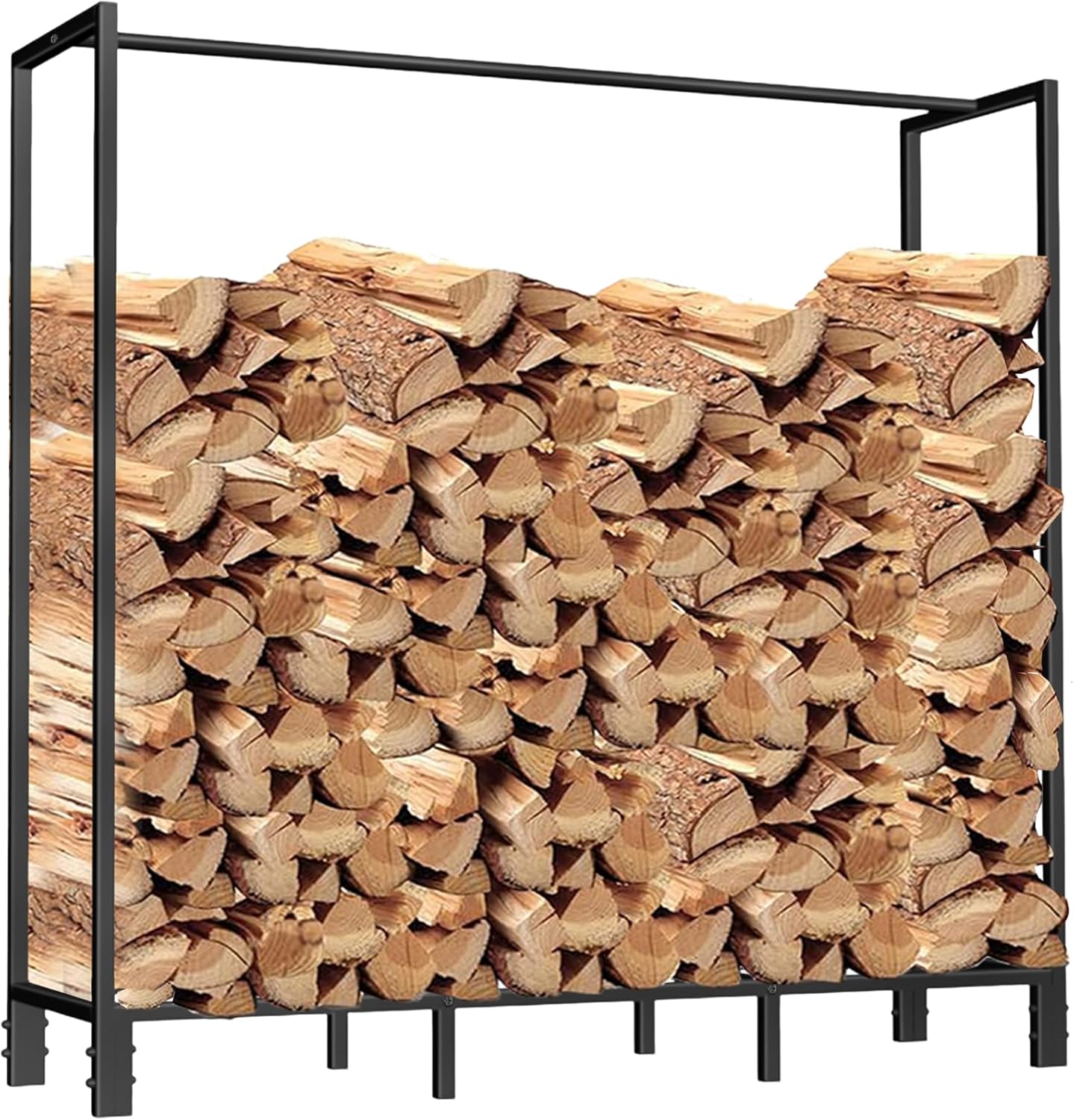 Amazon.com: HENAYUK Firewood Rack - Outdoor/Indoor, 4FT Waterproof Wood ...