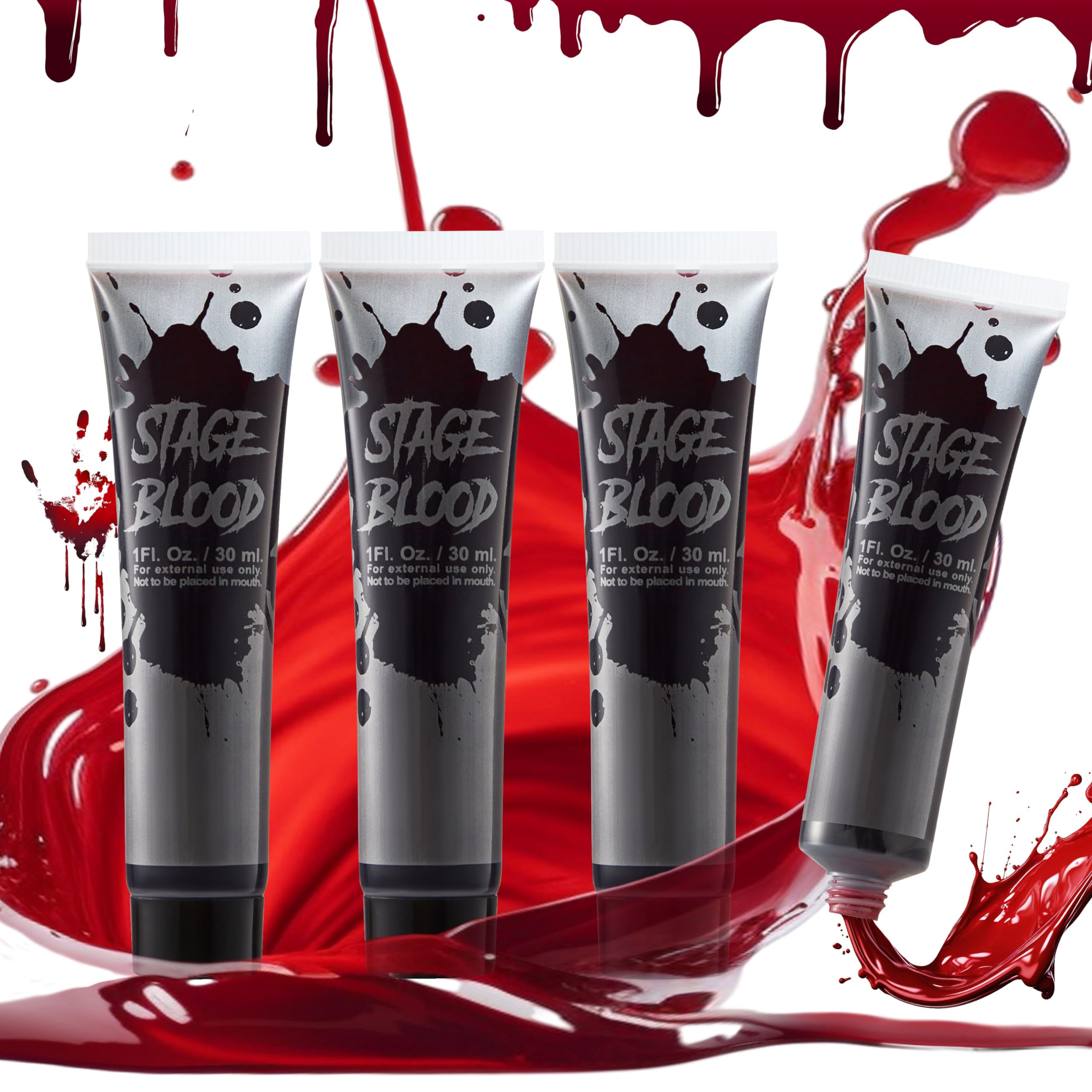 Amazon.com: Spooktacular Creations Fake Blood Tube, 4 Packs 1 oz ...