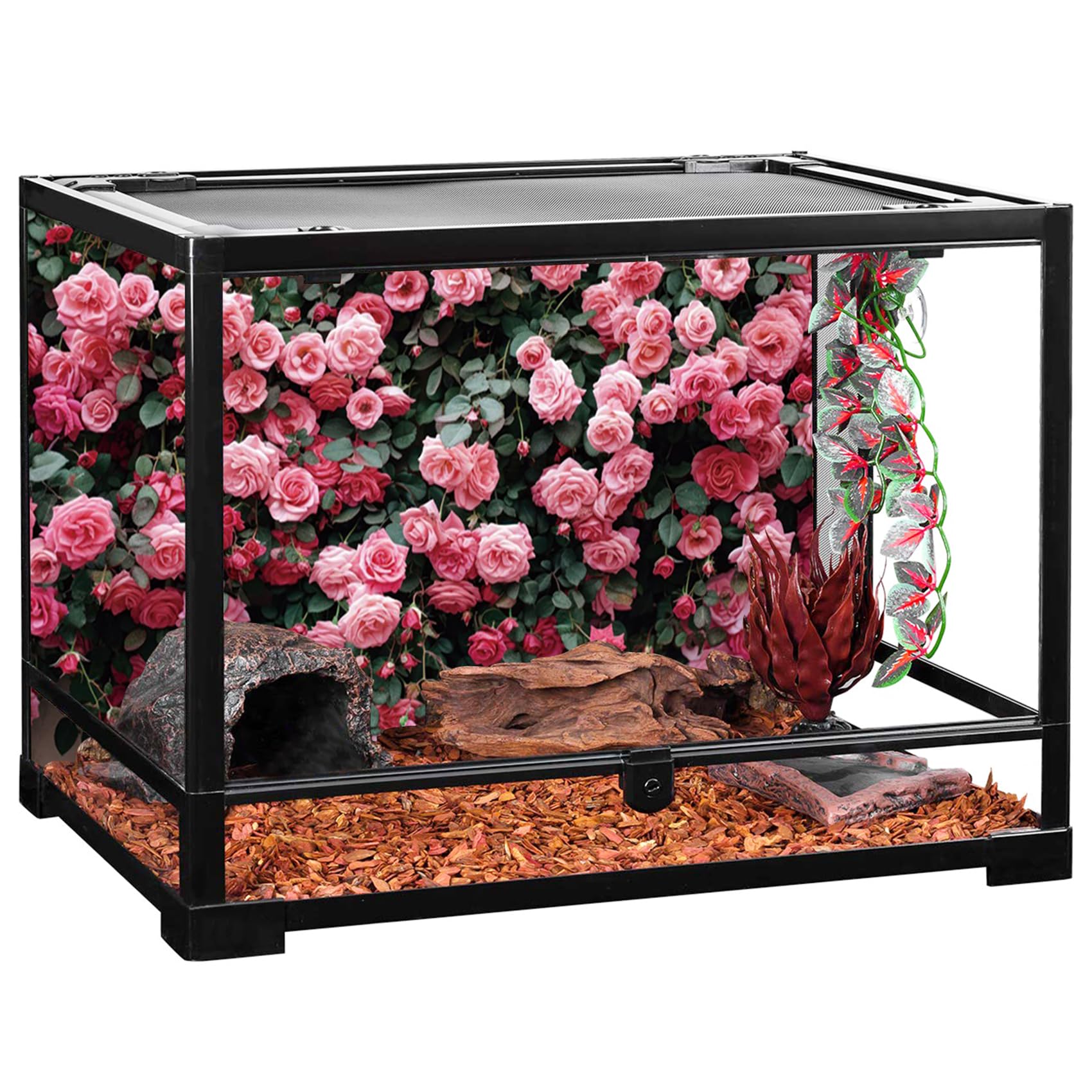 Snapklik.com : Reptile Tank Terrarium Background 48x24 Inch Green ...