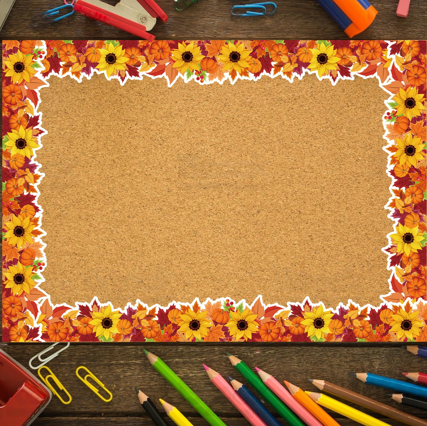 Fall Decor For Classroom 65.6Ft Fall Maple Leaf Bulletin Board Border ...