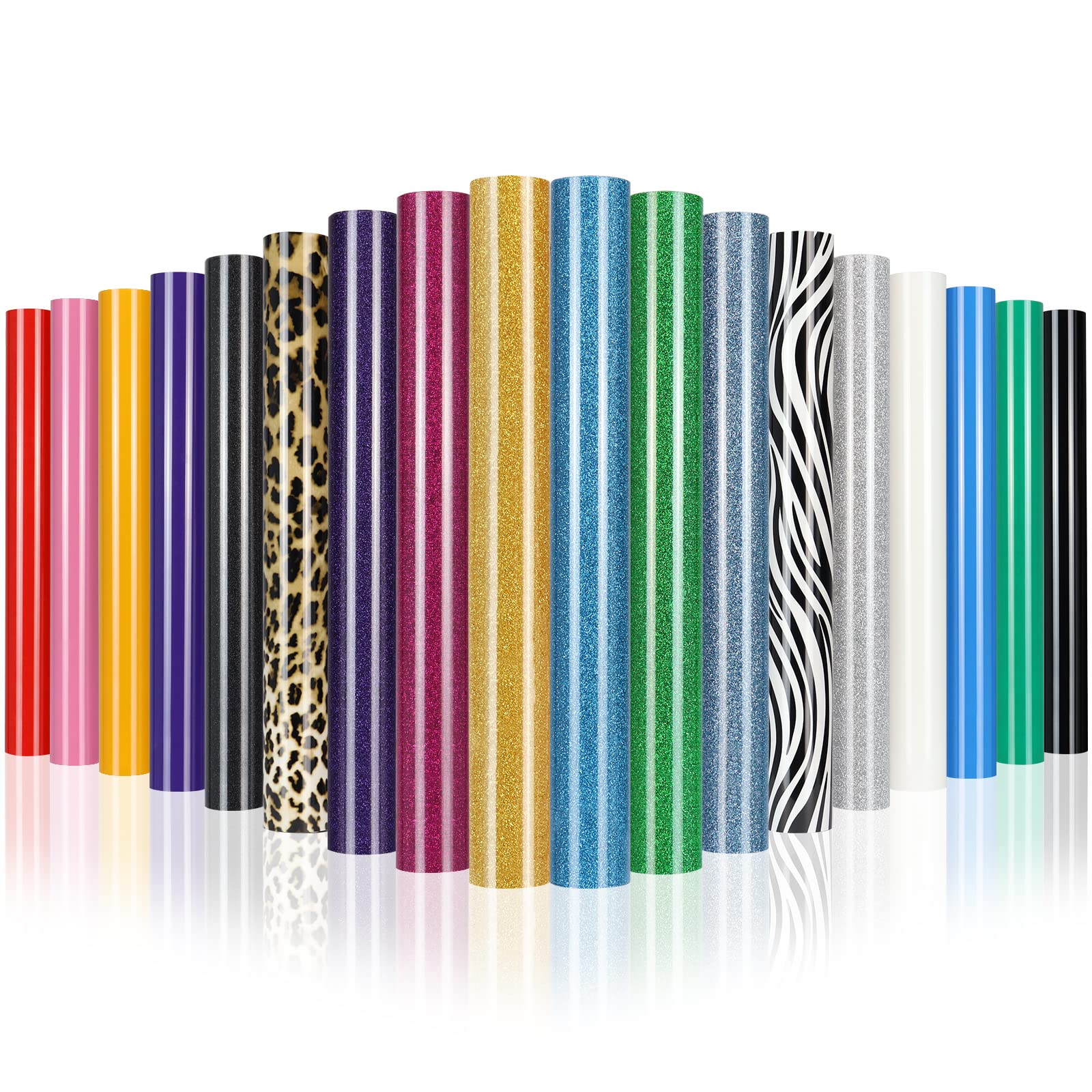 Buy HTV Heat Transfer Vinyl Bundle: 24 Pack 12"x10" Iron on Vinyl for T ...