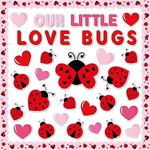 Amazon.com: JarThenaAMCS Valentine's Day Bulletin Board Decorations Set ...