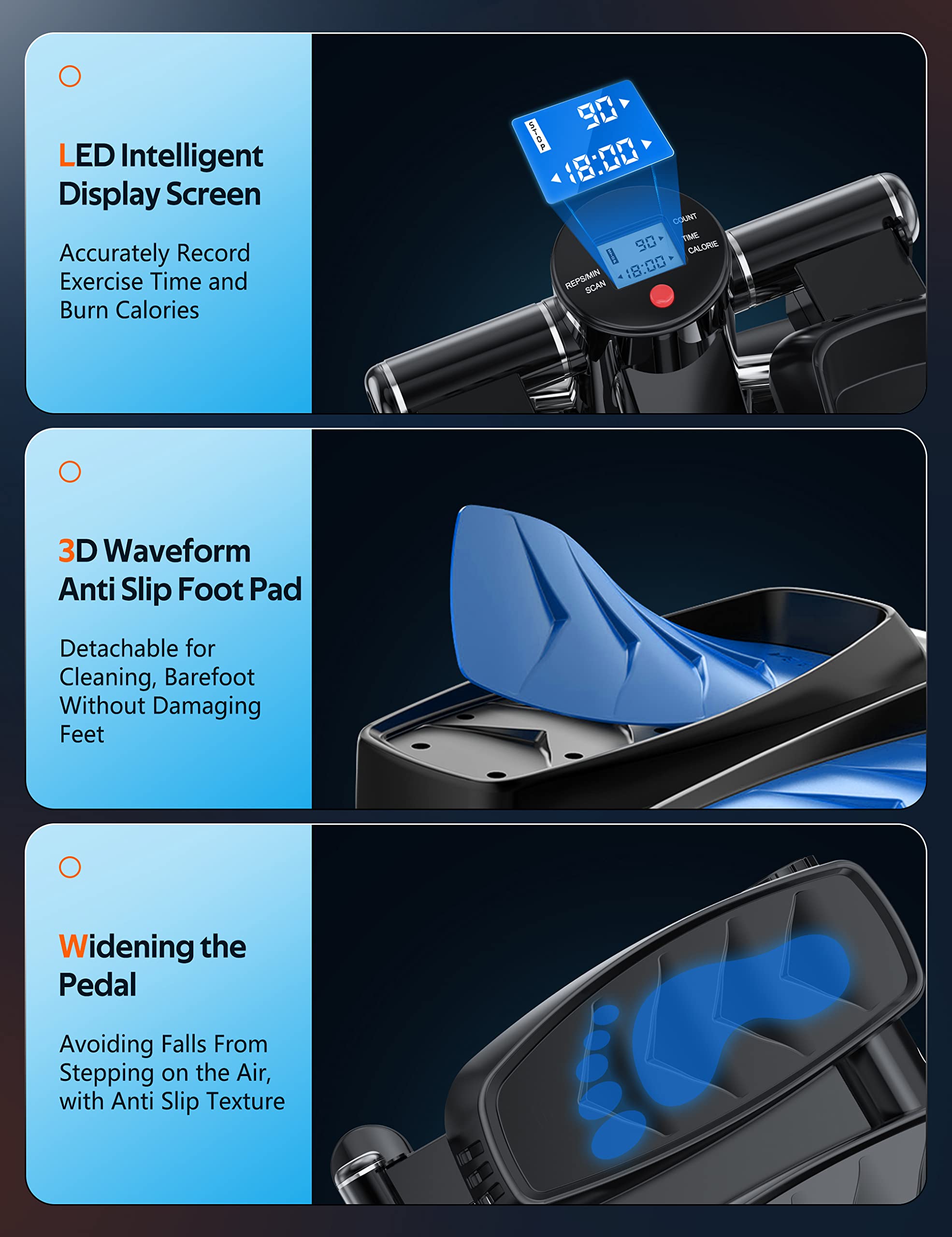 Snapklik.com : Kitgody Health & Fitness Mini Steppers For Exercise ...