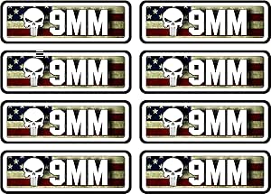 Amazon.com - 9mm Ammo Can Stickers – 8-Pack USA Patriotic Vinyl Ammo ...