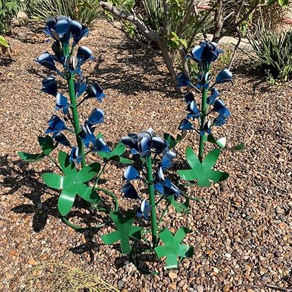 Amazon.com: Generic Metal Bluebonnets, Set of 3 Handmade, Garden Decor ...