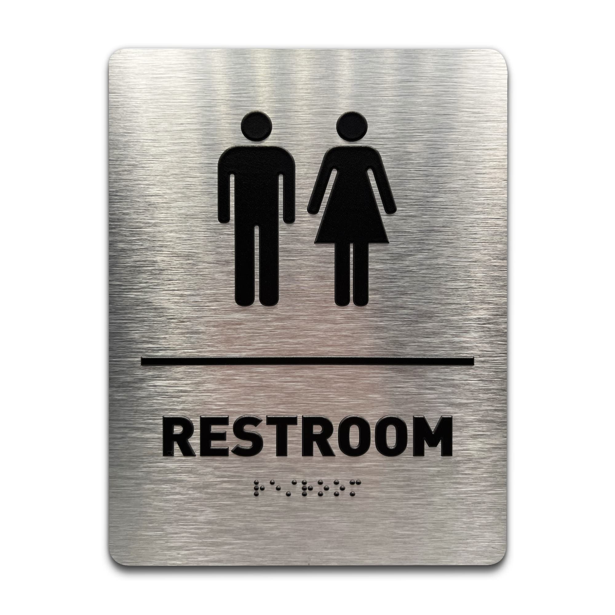 Amazon.com : Unisex Bathroom Sign by GDS - ADA Compliant, Wheelchair ...
