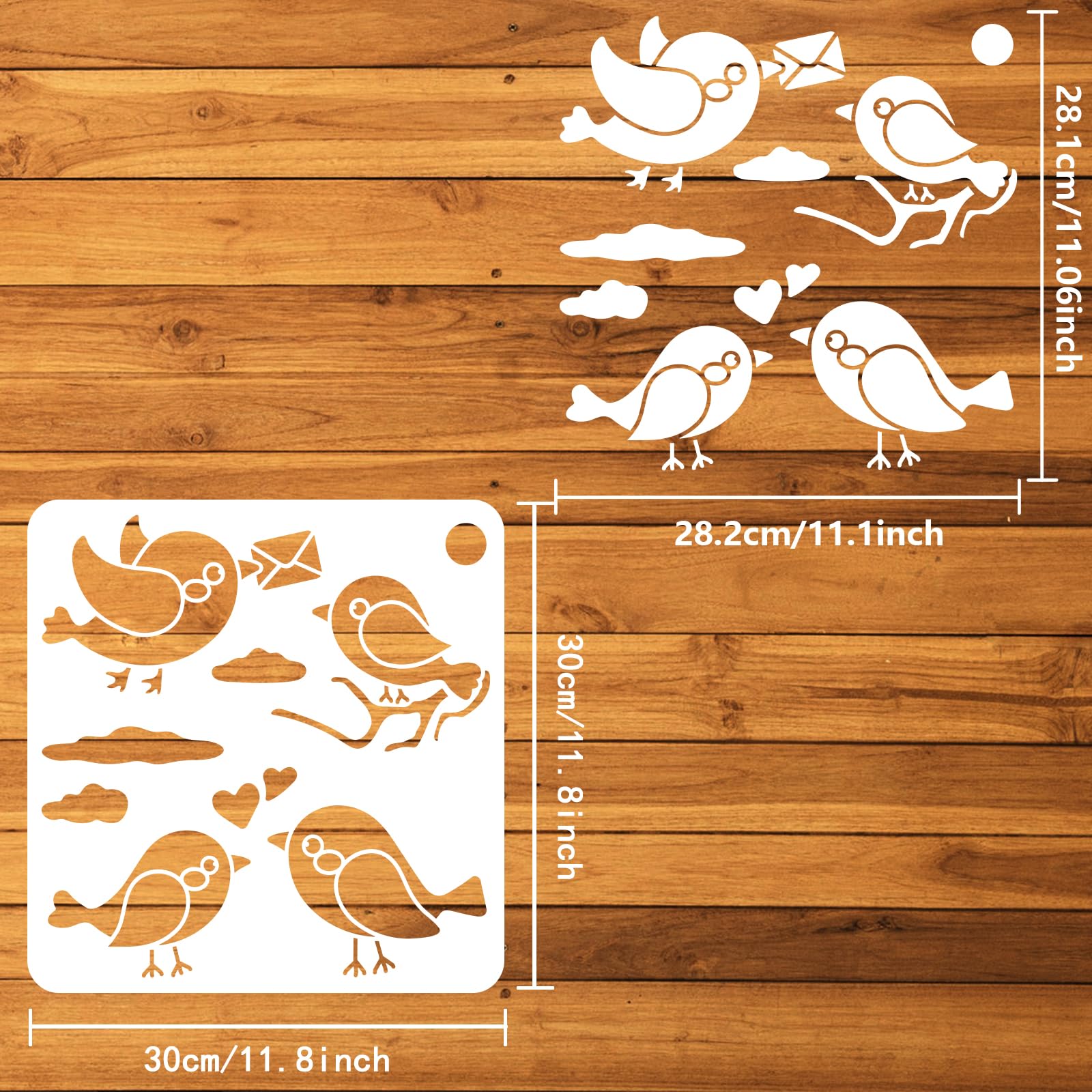 Cute Bird Stencil Parrot Stencil A4 A3 Size 190 Micron Mylar Reusable