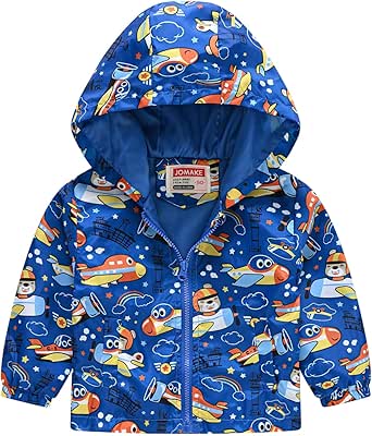 Amazon.com: Toddler Baby Boys Girls Coat Cartoon Print Lightweight Zip Jacket Outdoor Windproof ...