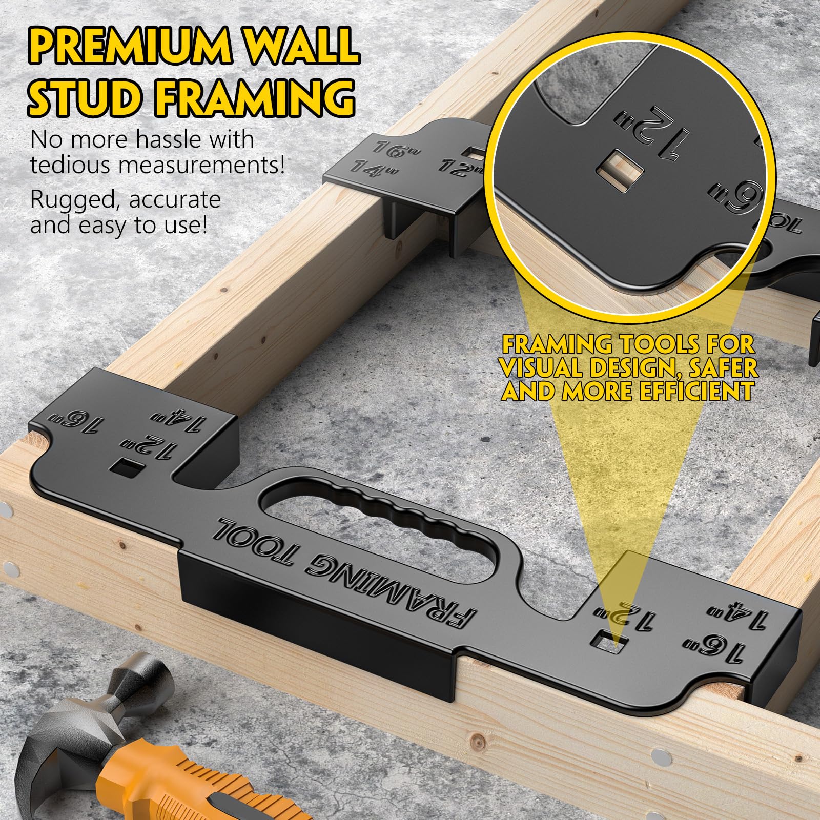 Snapklik.com : 3 In 1 Metal Framing Tools,Stud Master 16 Framing ...
