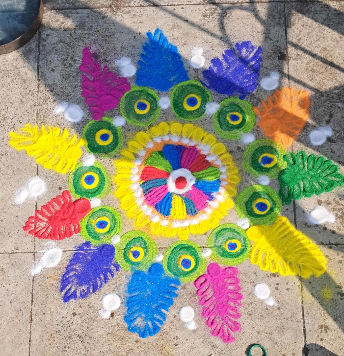 CraftVatika Rangoli Making Tools Kit Set of 10 (Rangoli Color Powder ...