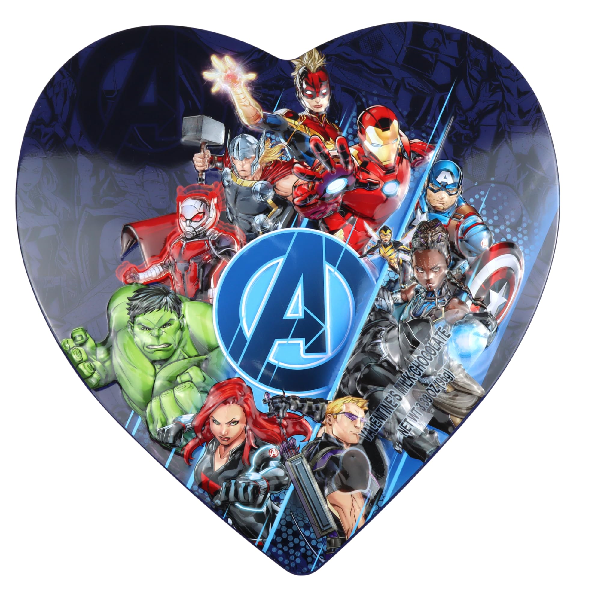 Amazon.com : Valentine’s Day Avengers Heart Tin with Milk Chocolate ...
