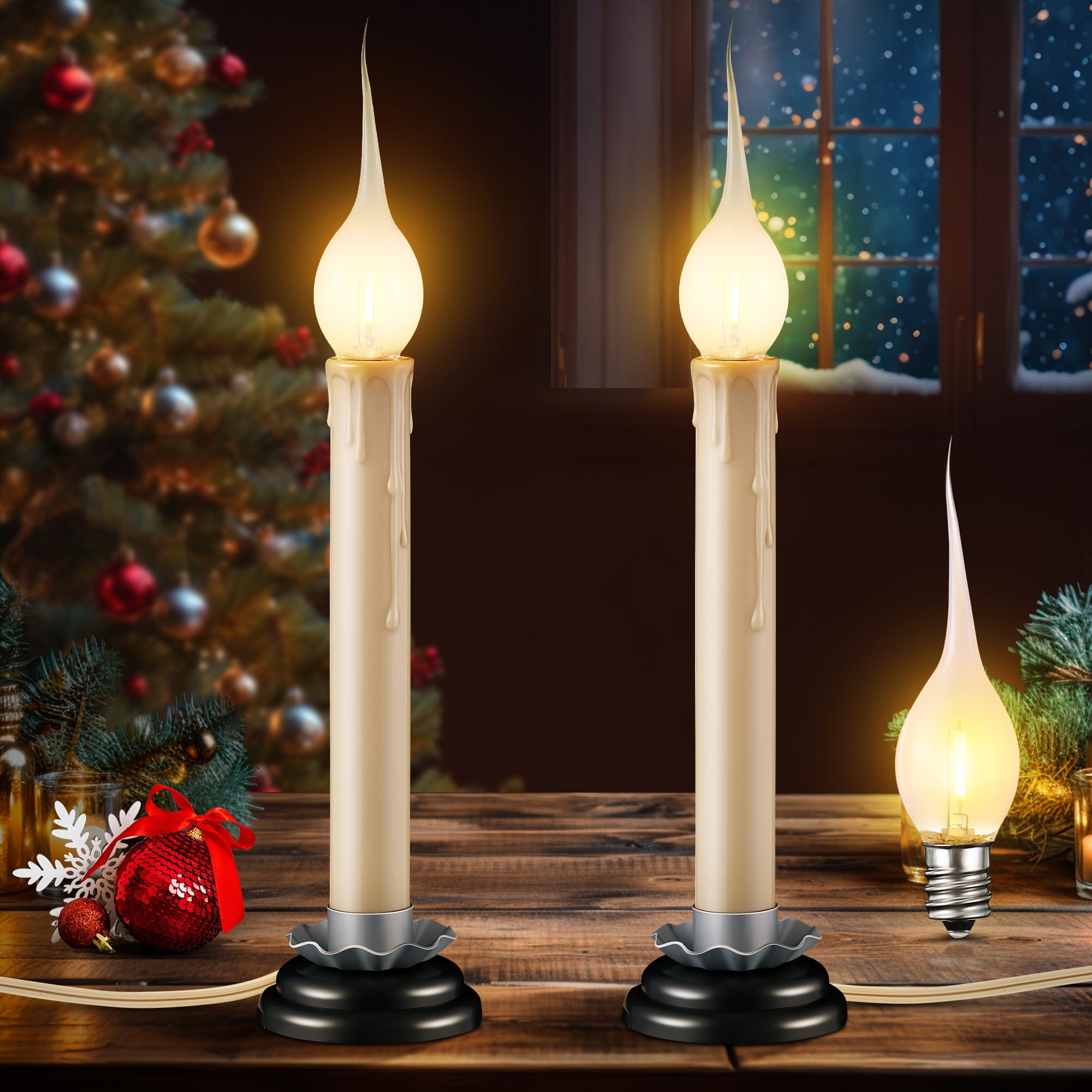 Amazon.com: Enhon 2 Pack Rustic Country Candle Lights with Replacement ...