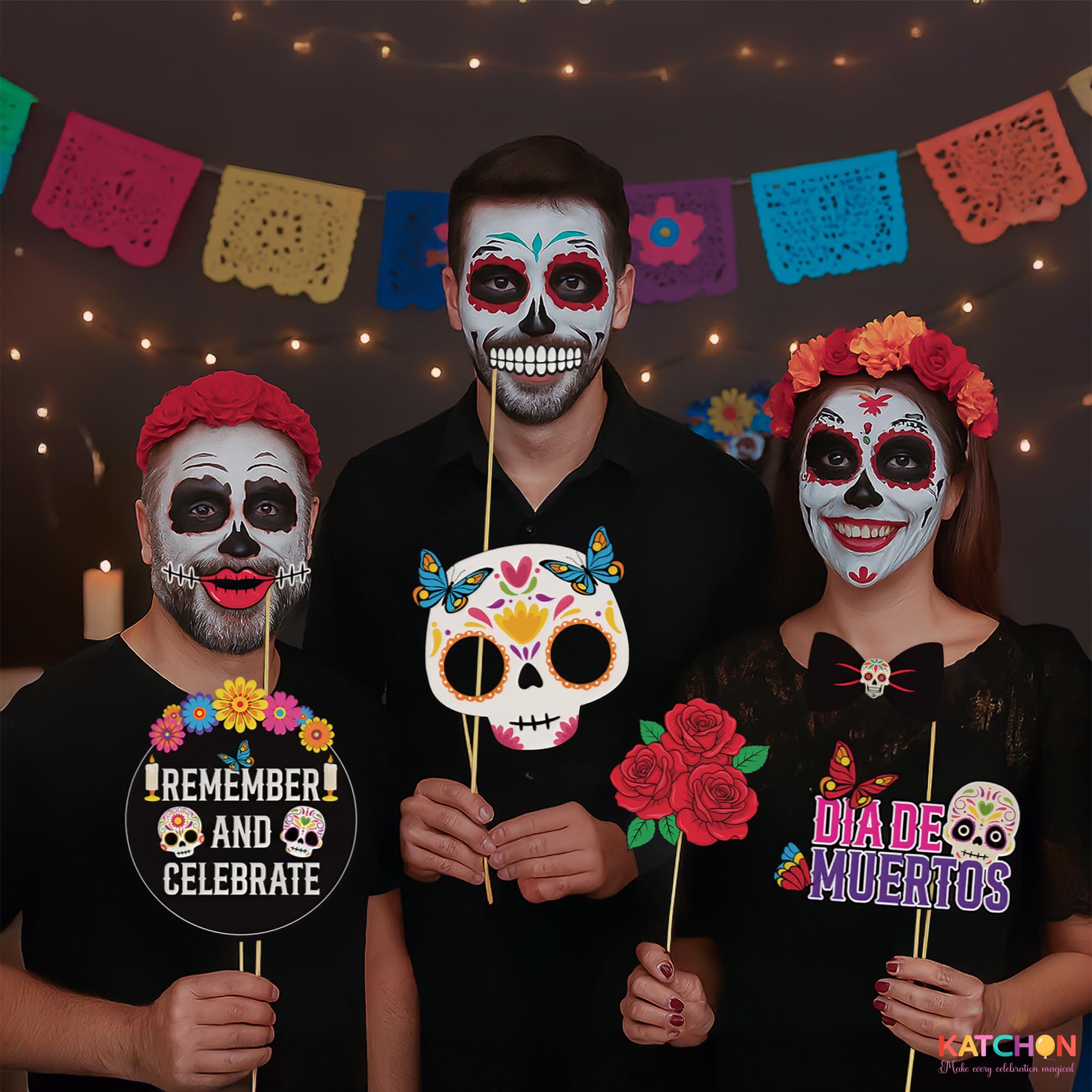 Snapklik.com : Halloween Props Set - Pack Of 35 Day Of The Dead Photo ...