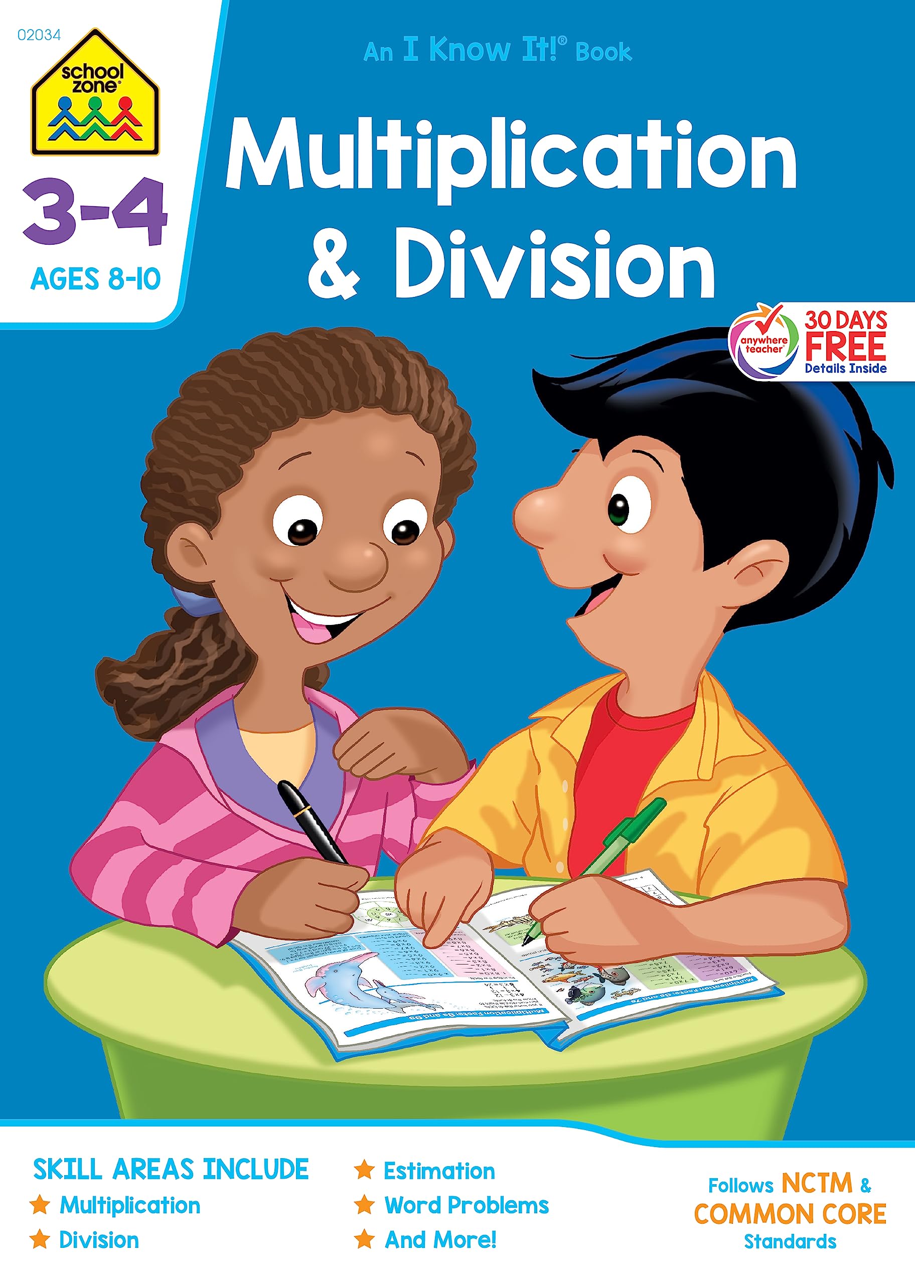 Snapklik.com : School Zone - Multiplication & Division Workbook - 32 ...