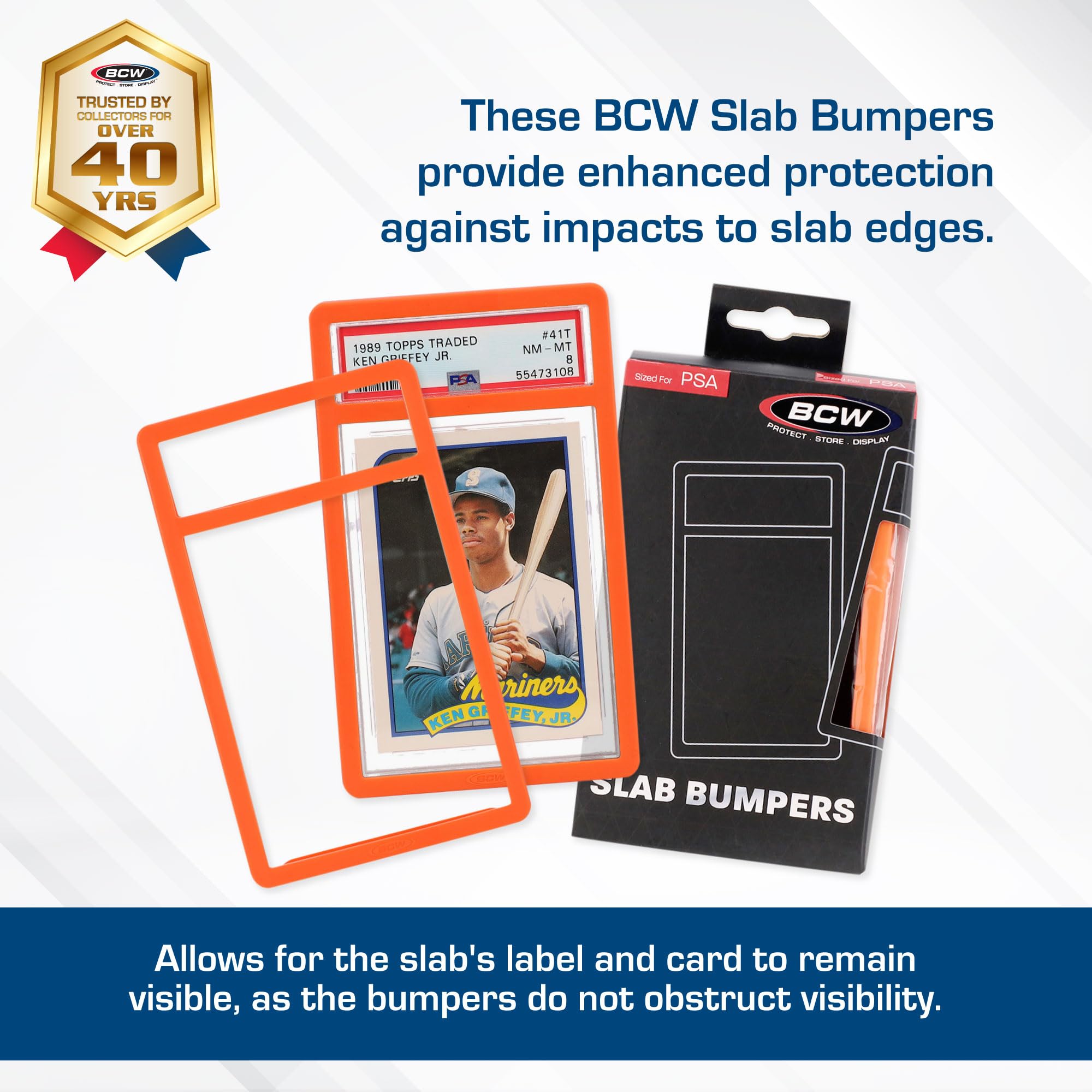 Snapklik.com : Graded Card Slab Bumpers - Orange TPE Edge Protectors ...