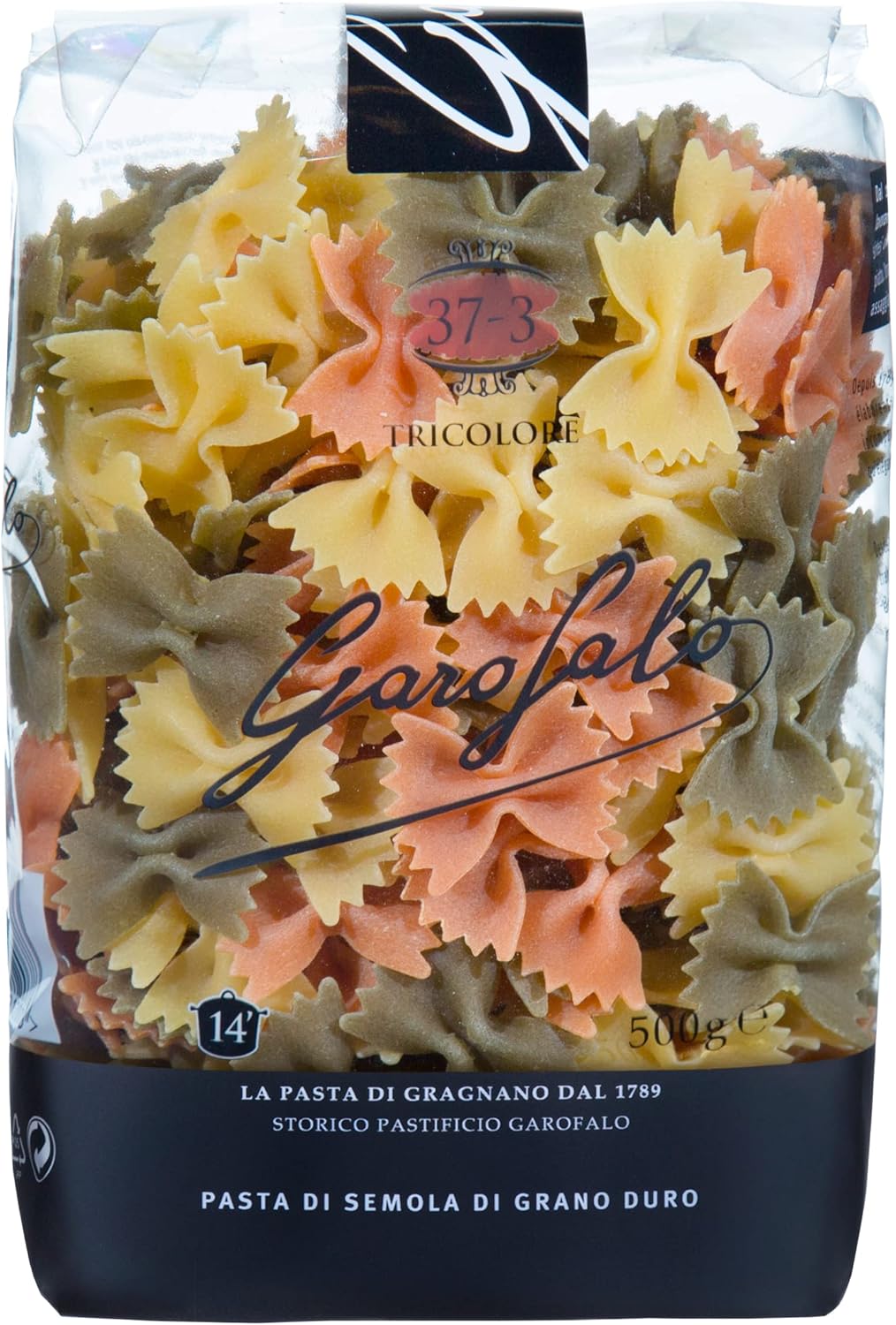 Garofalo Farfalle Tricolore Italian Dried Pasta, with Spinach and ...