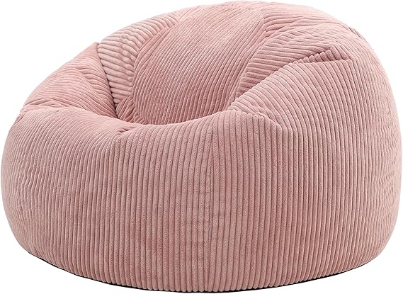 icon Kingston Large Bean Bag, Jumbo Cord Bean Bag, Dawn Pink, Bean Bag ...
