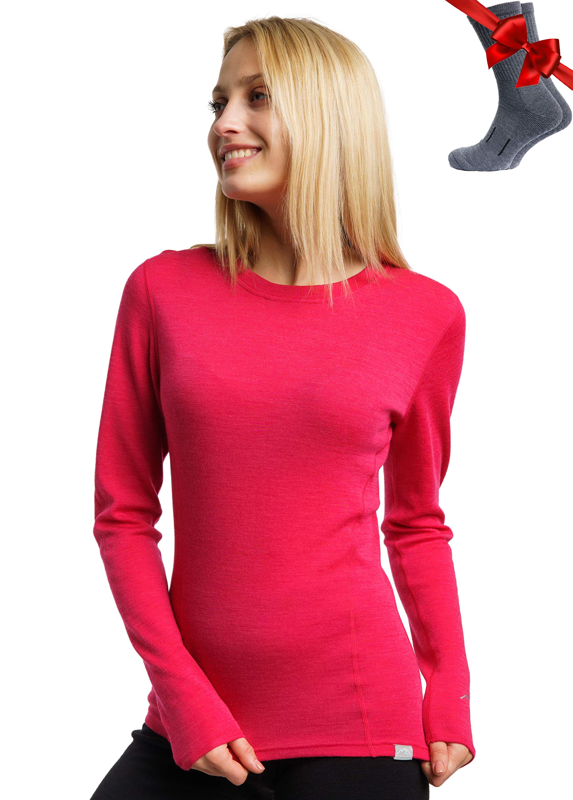 Snapklik.com : Merino.tech Merino Wool Base Layer Women - 100% Merino ...