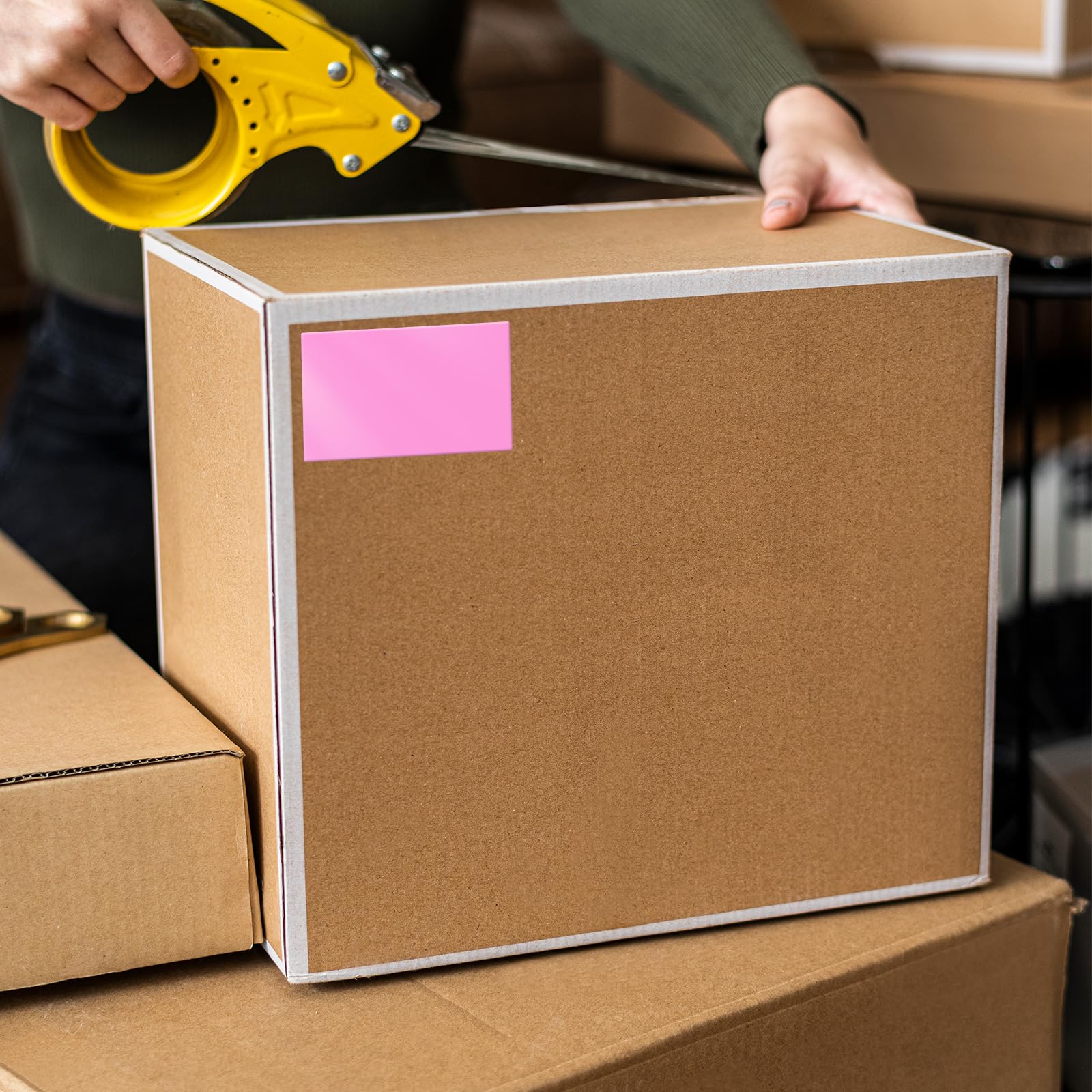 Snapklik.com : Pink Color Coding Labels 3 2 Inches Self-Adhesive ...