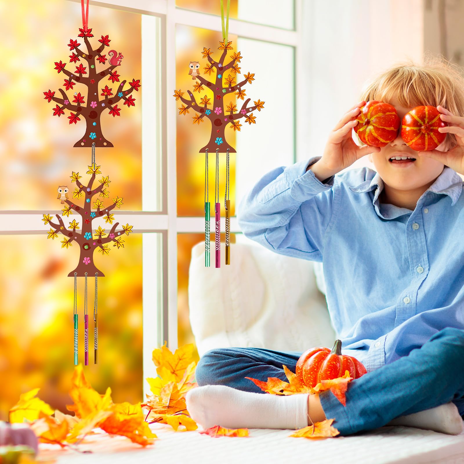 Snapklik.com : 10 Pack Fall Wind Chime Kit For Kids Make You Own Fall ...