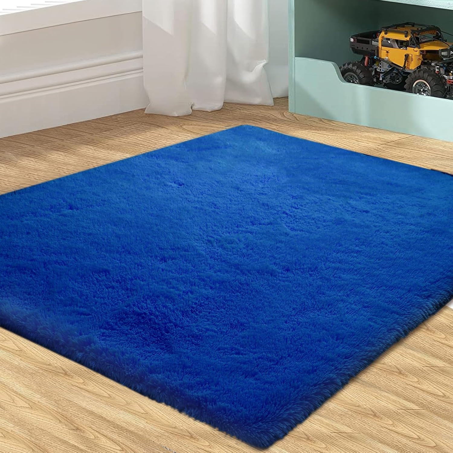 Amazon.com: Blue Rug for Kids Room: Rugs for Room Boys- Blue Fluffy Rug ...