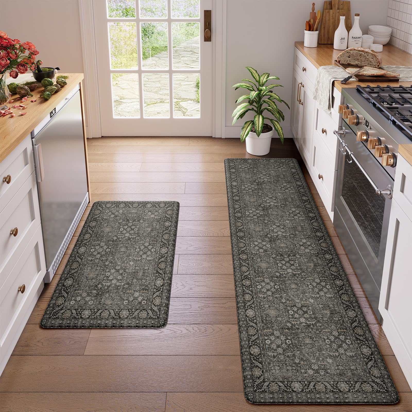 Amazon.com: KIMODE Kitchen Mat for Floor Cushioned Anti Fatigue, 20"x71 ...